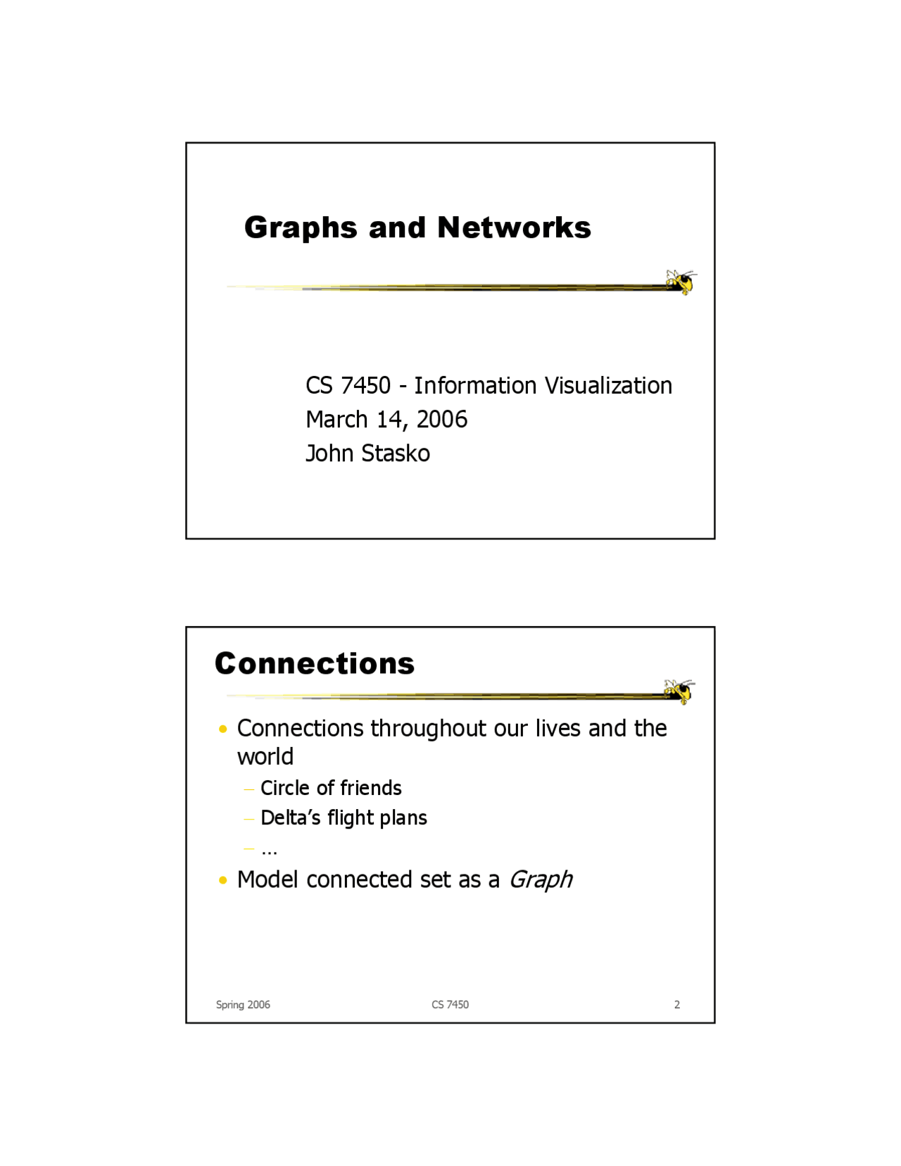 Graphs and Networks in Information Visualization | CS 7450 - Docsity