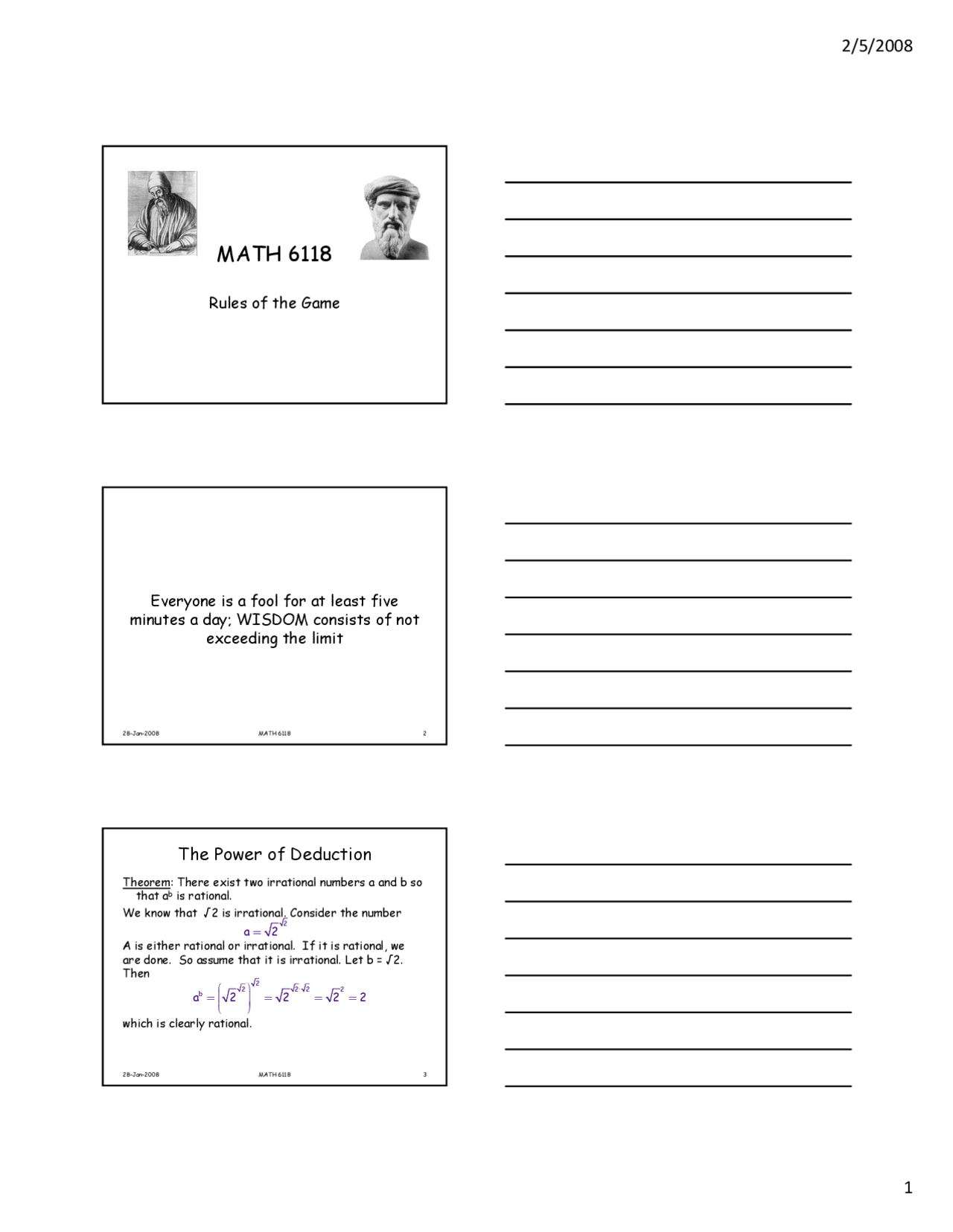 Rules of the Game - Non-Euclidean Geometry | MATH 6118 - Docsity