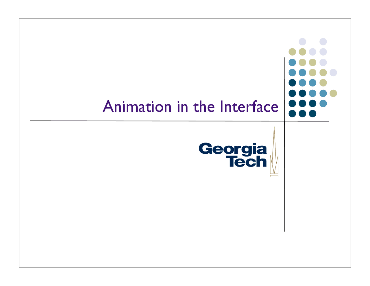 The Animation In The Interface Assignment Cs 4470 Docsity