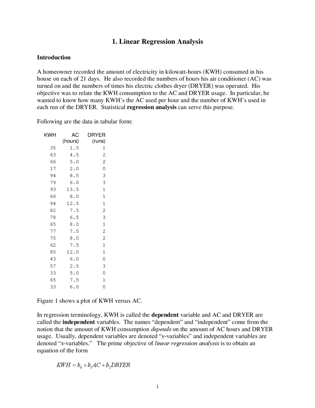 Notes On Linear Regression Analysis Sta 6167 Docsity