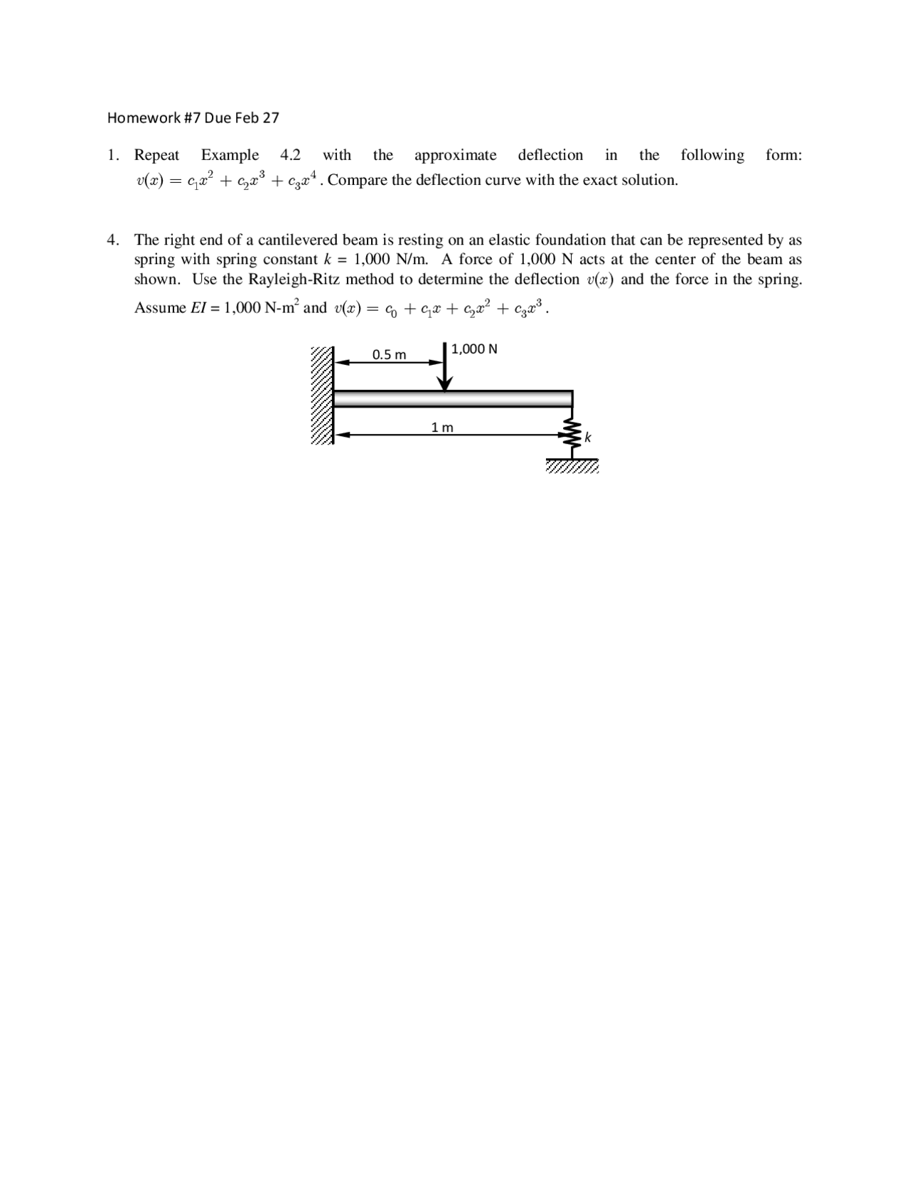 Sample Homework 7 Finite Elements In Analysis And Design Eml 4500