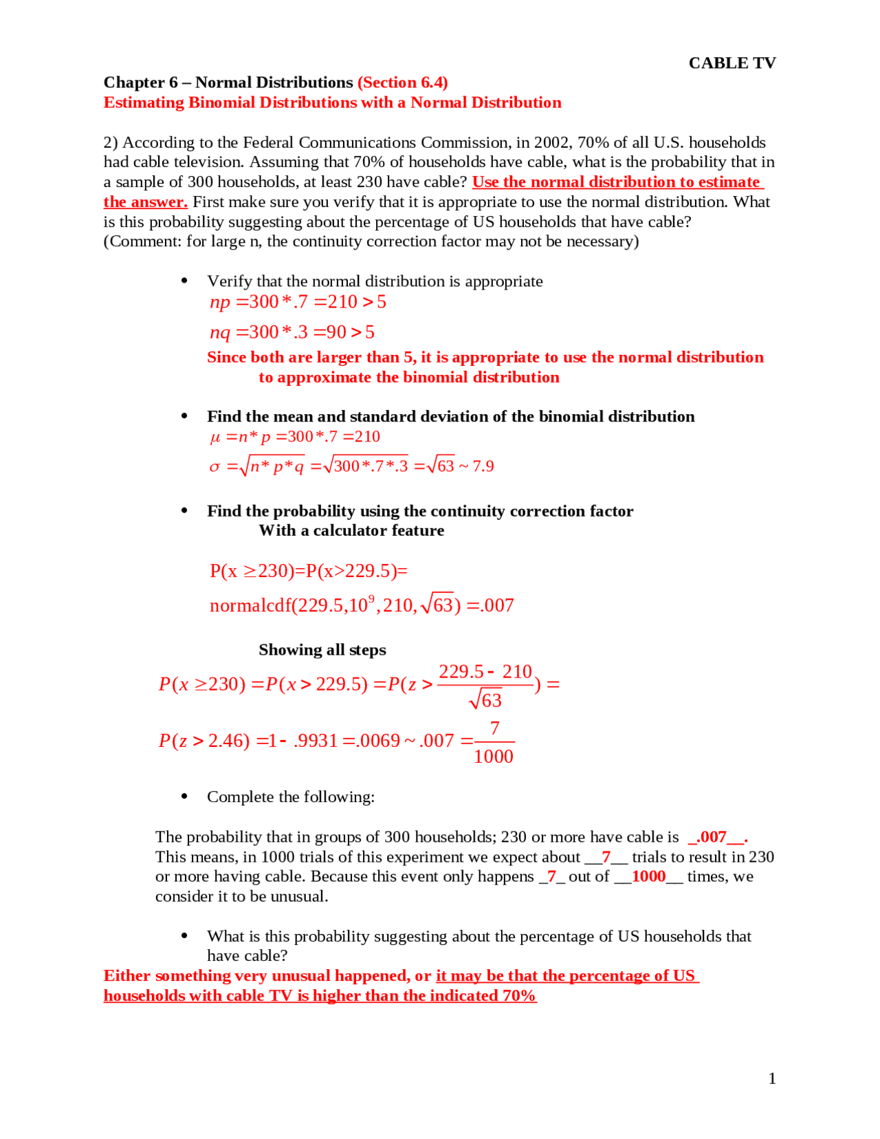 Estimating Binomial Distributions with a Normal Distribution | MA 116 ...