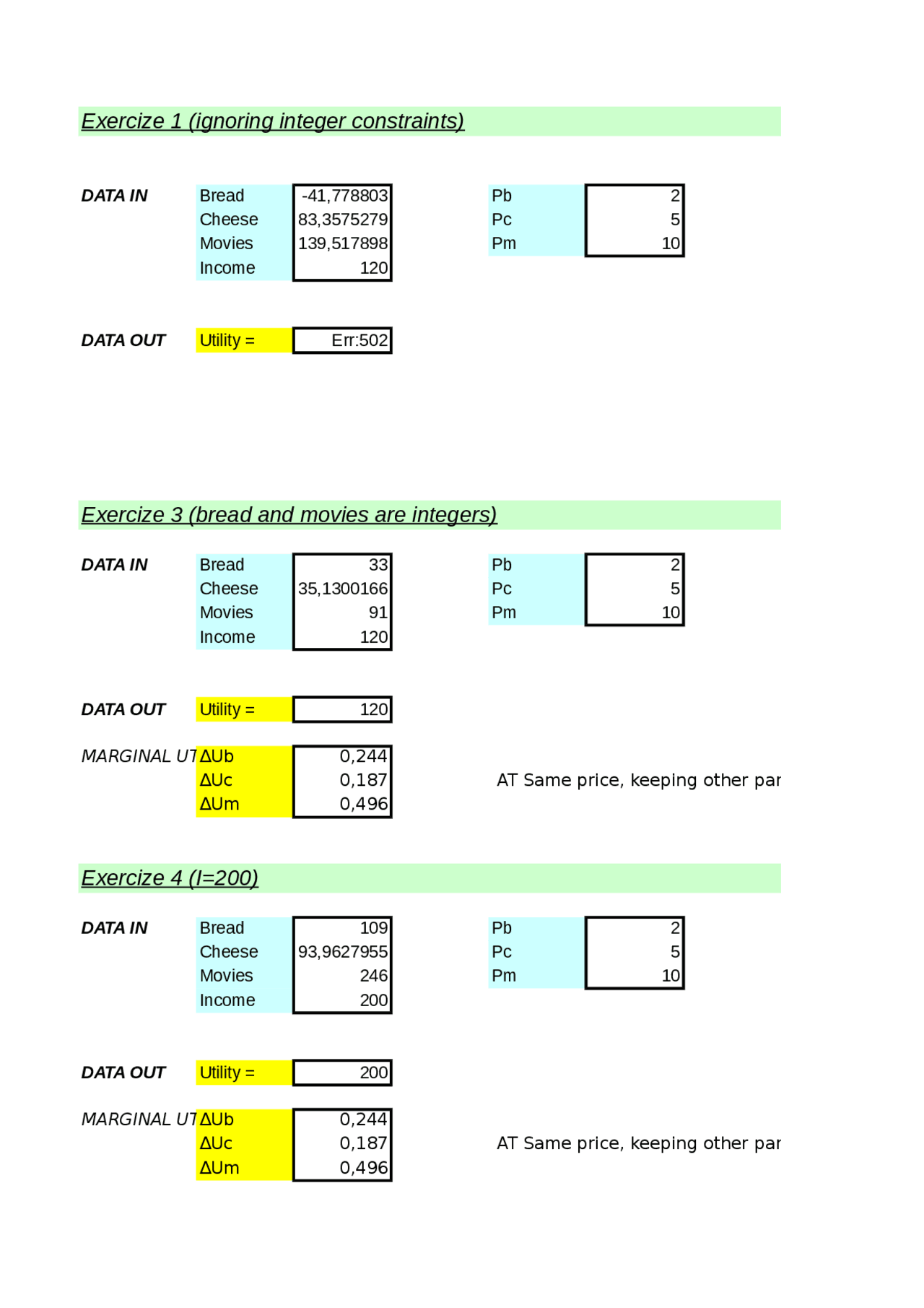Microeconomics Hw 1 Solution Exercises Microeconomics Docsity