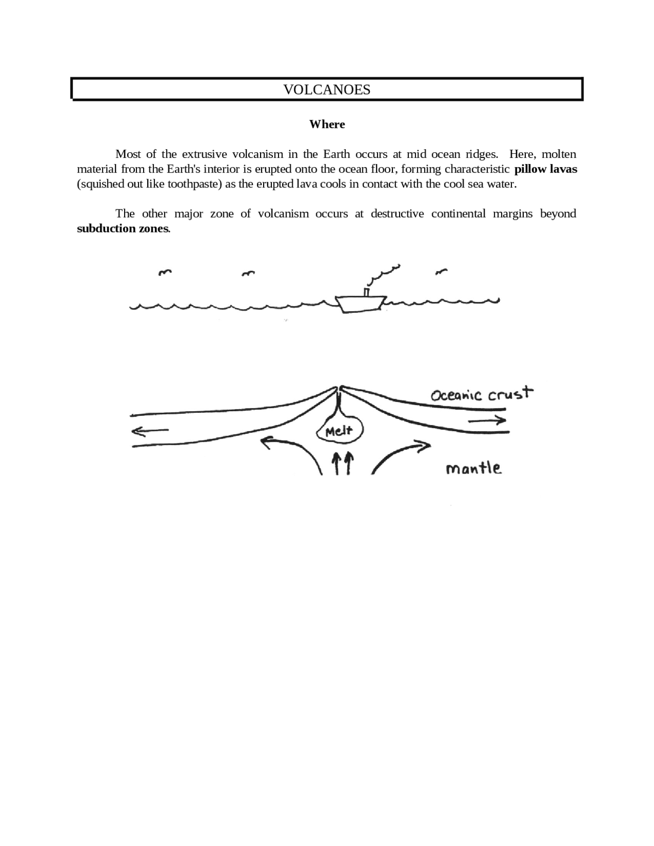 Volcanoes - Physical Geology - Notes | GEOSC 001 - Docsity