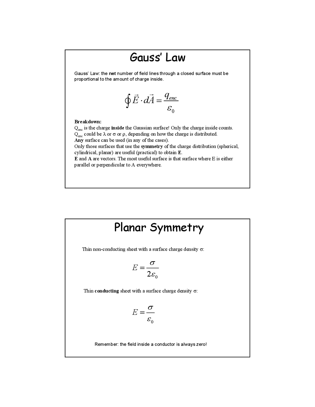 Lecture Slides on Gauss Law - General Physics II | PHYS 408 | Study ...