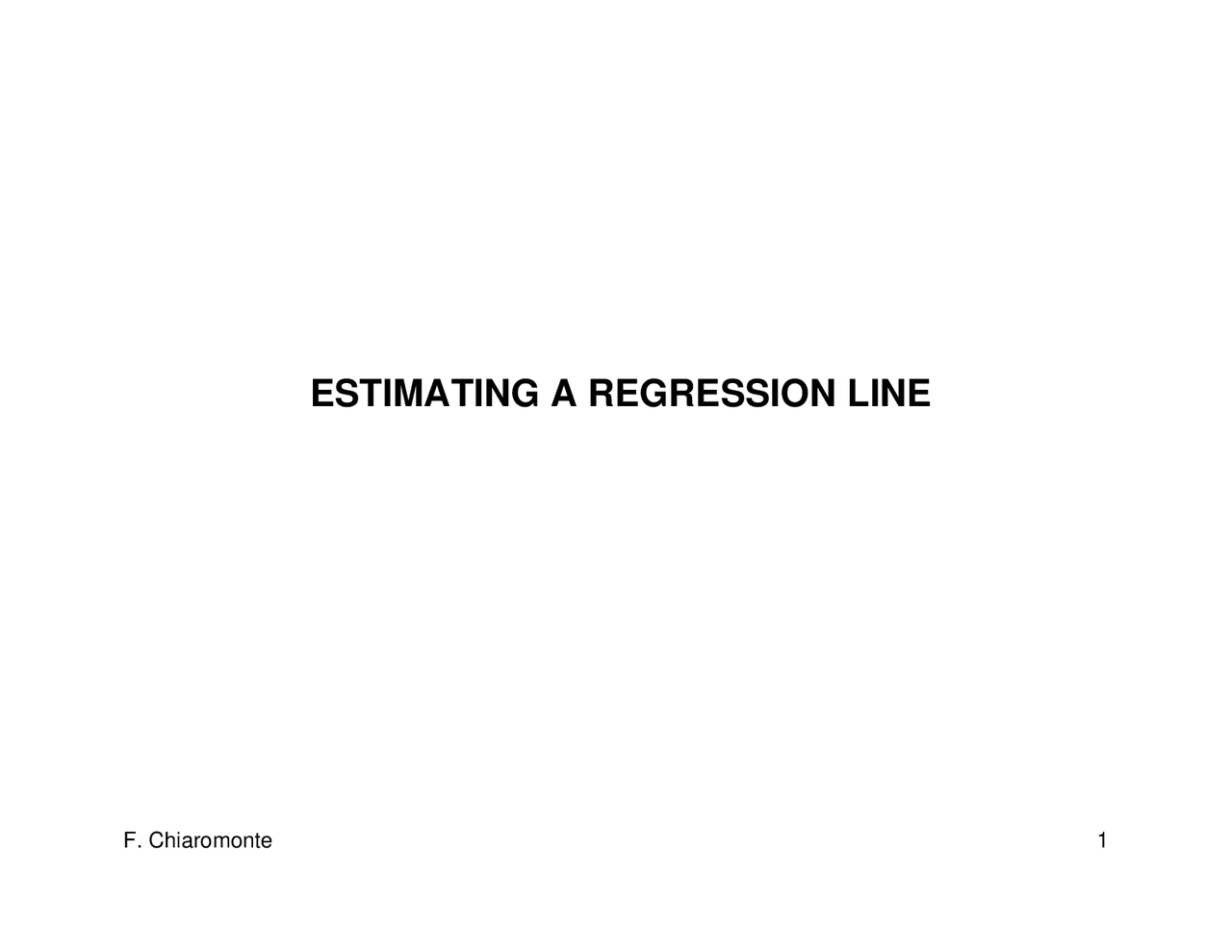 Estimating a Regression Line - Applied Regression Analysis | STAT 462 - Docsity