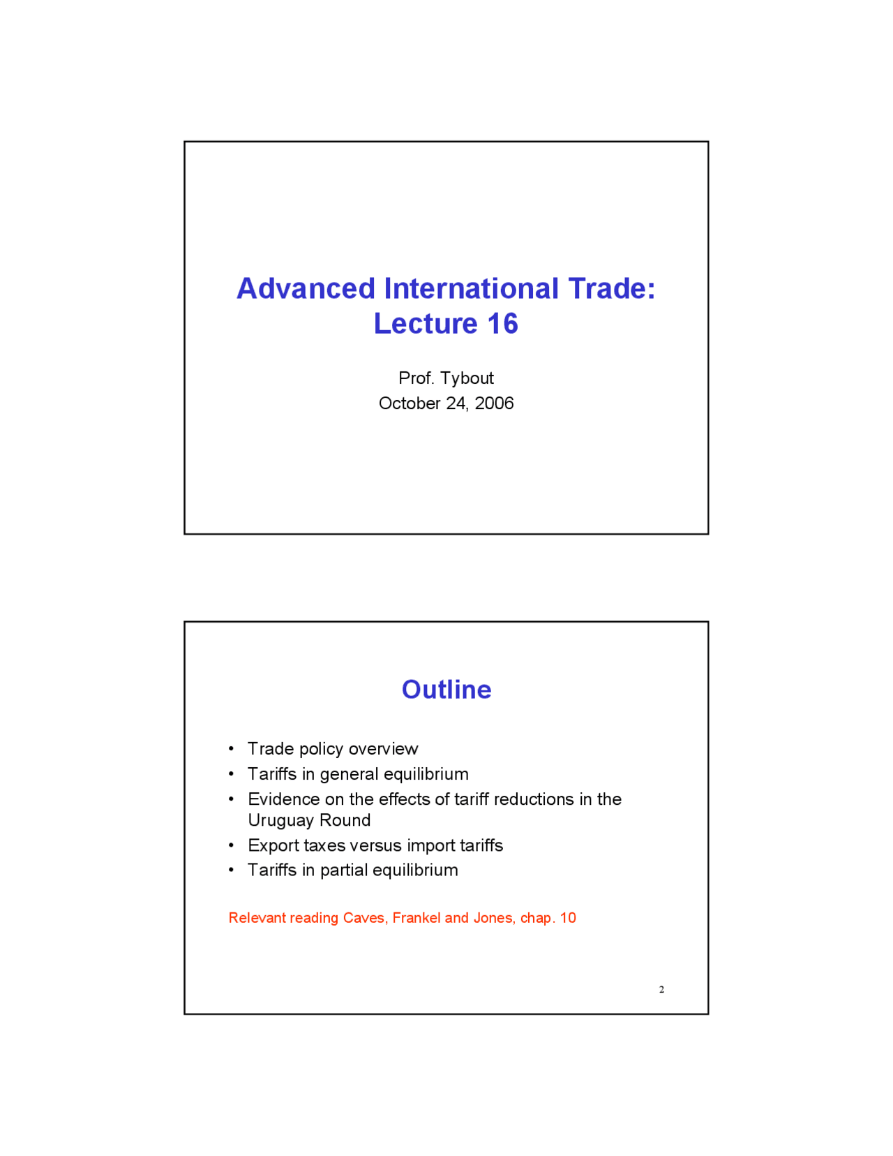 Types of Protection - Advanced International Trade | ECON 433 - Docsity