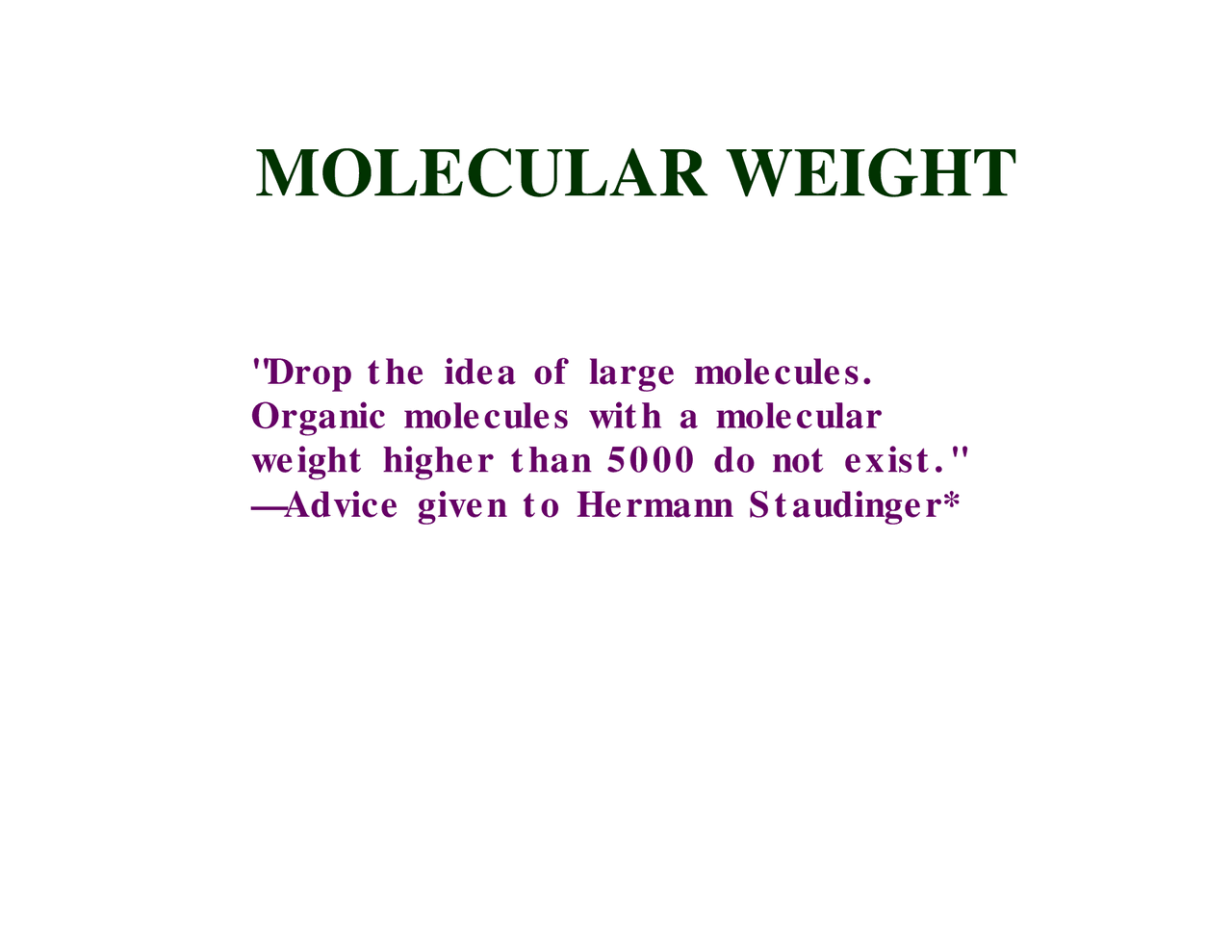 Lecture Slides On Molecular Weight Matse 443 Docsity