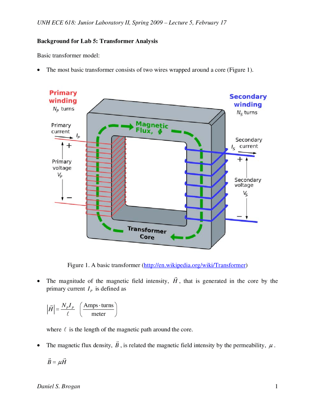 Basic Transformer Analysis in Junior Laboratory II - Experiment | ECE ...