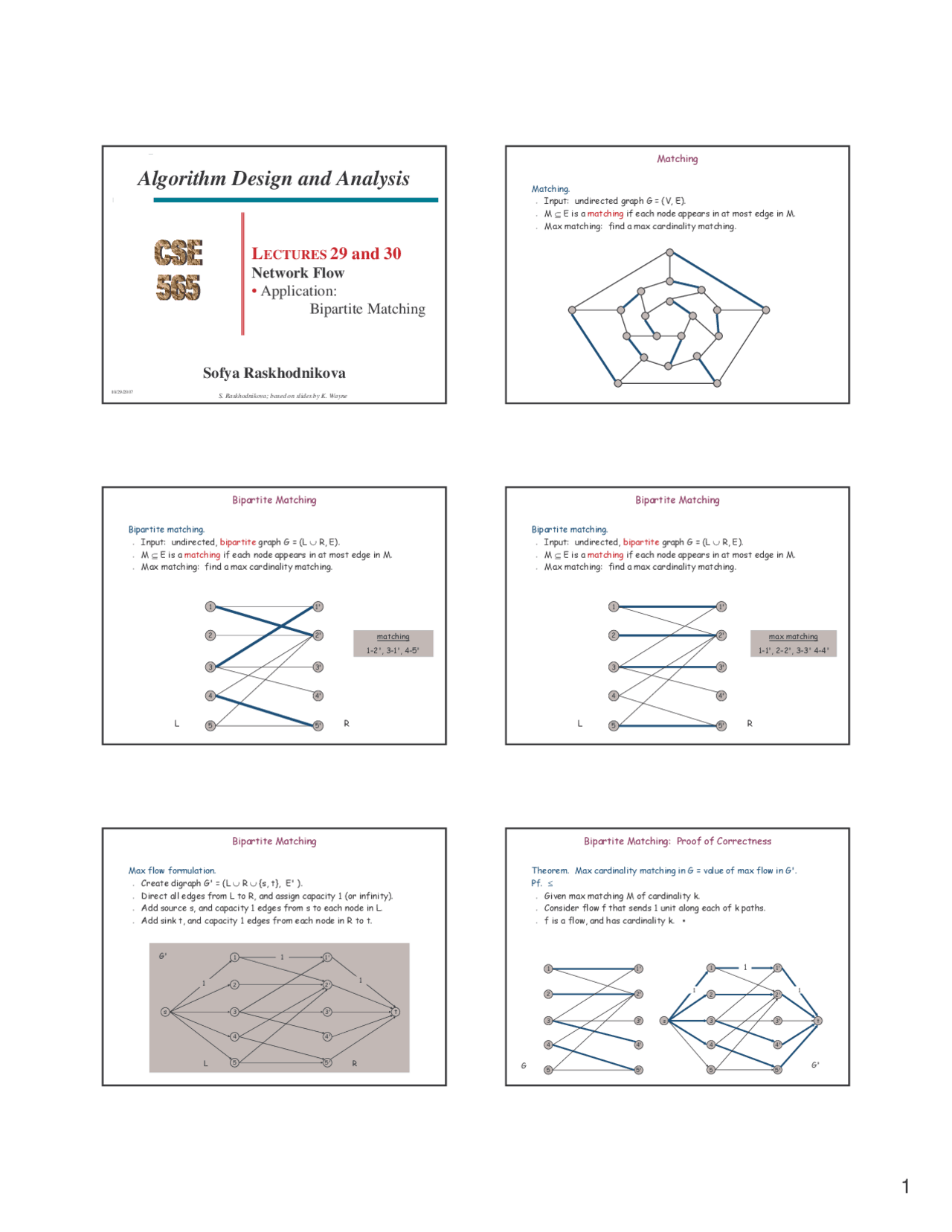 Network Flow Algorithm Design And Analysis Lecture Slides Cse 565