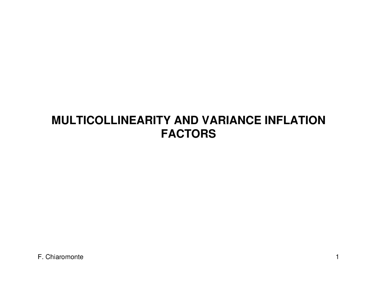 Multicollinearity and Variance Inflation Factors - Notes | STAT 462 ...