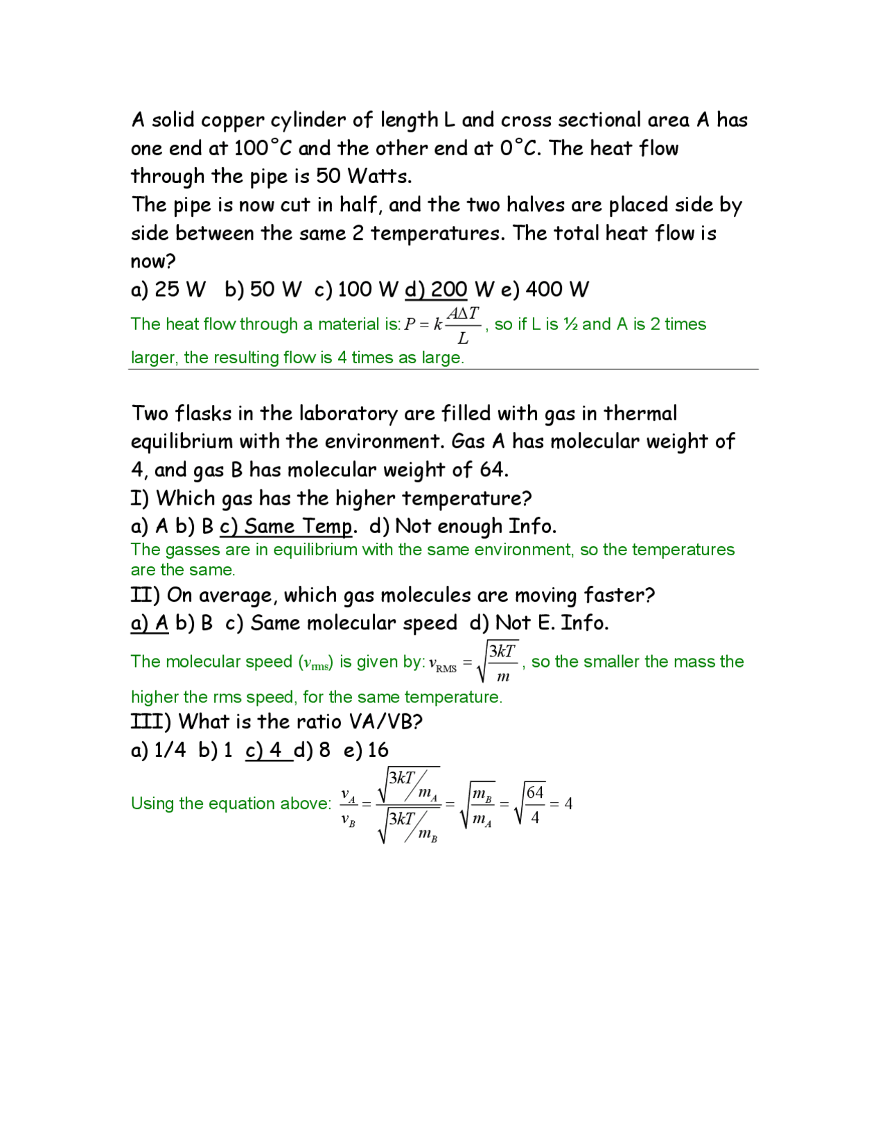 General Physics II - Sample Problems with Answers | PHYS 408 - Docsity