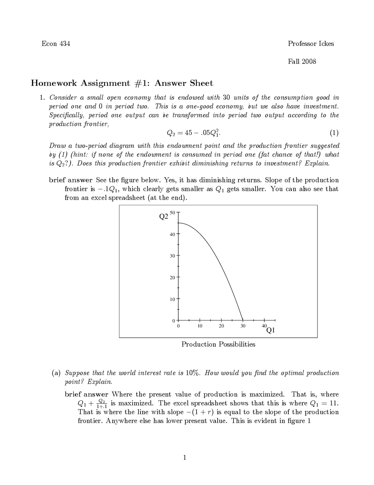 4 Solved Problems On Finance And Macroeconomic Econ 434 Docsity