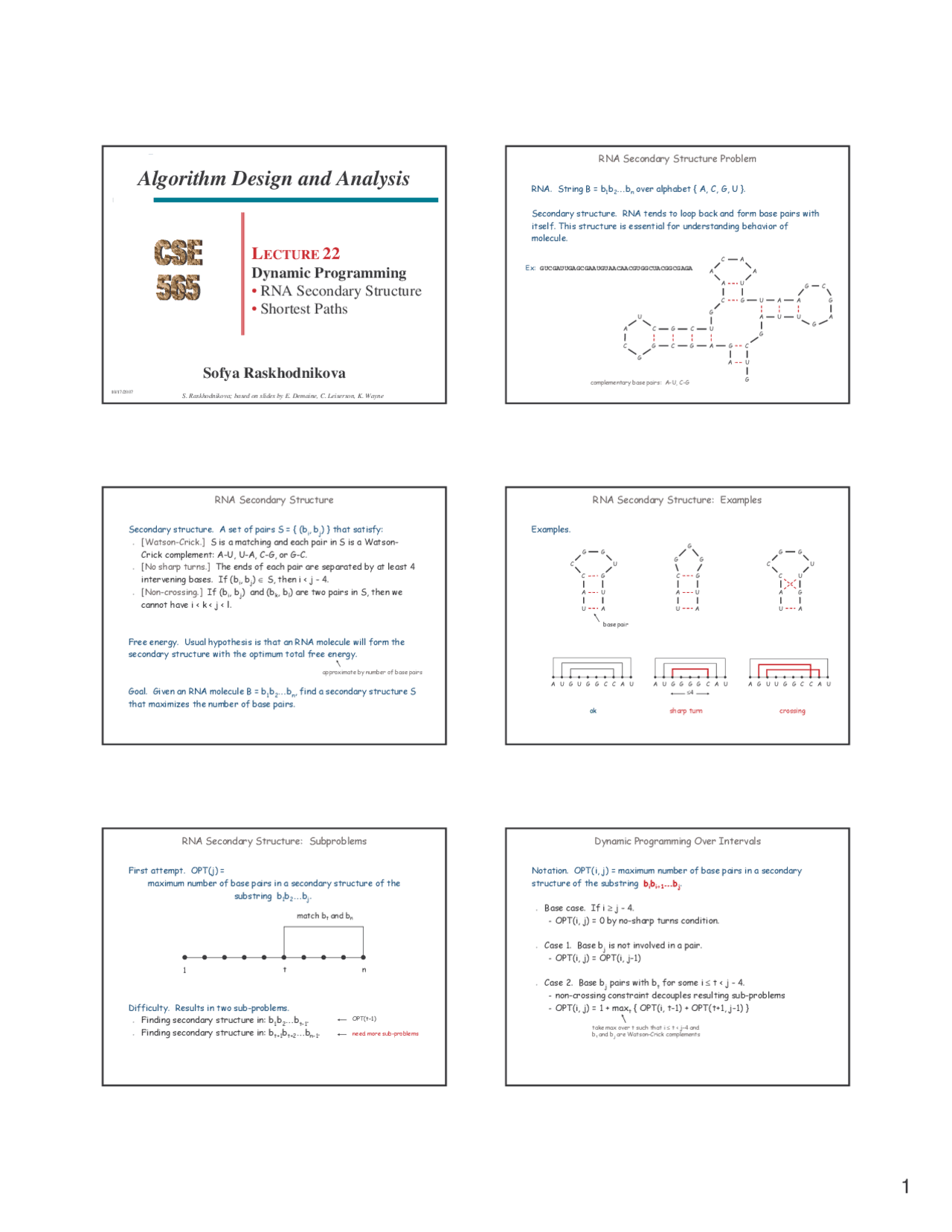 Notes On Dynamic Programming Algorithm Design And Analysis Cse 565 9794