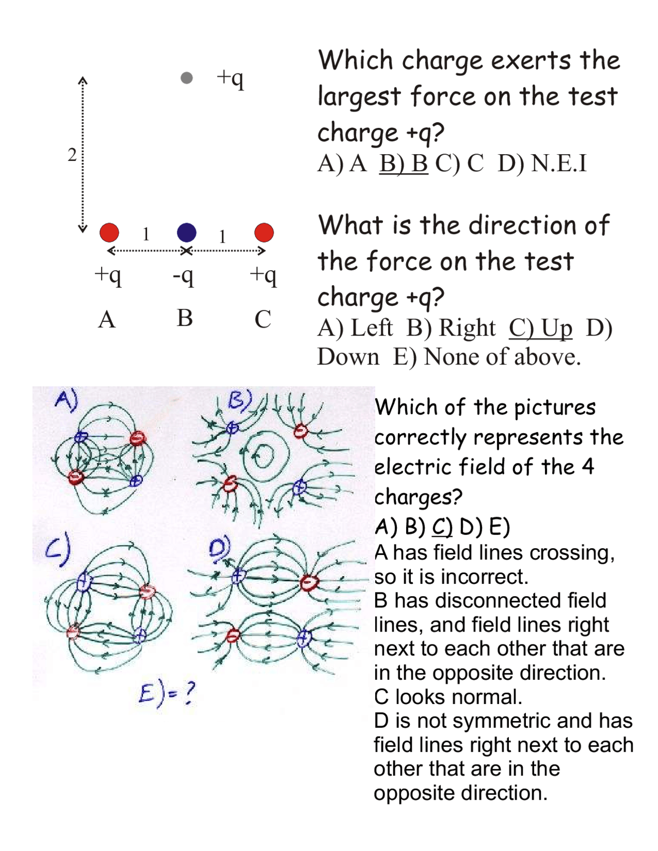 Sample Exam With Solutions General Physics Ii Phys 408 Docsity