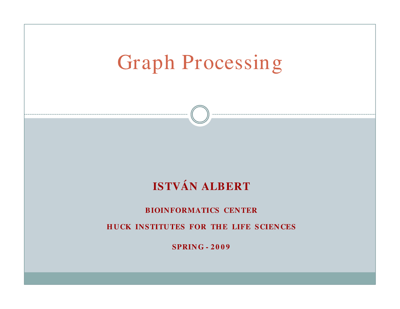 Graph Processing Introduction To Computational Neuroscience Phys 597a Docsity