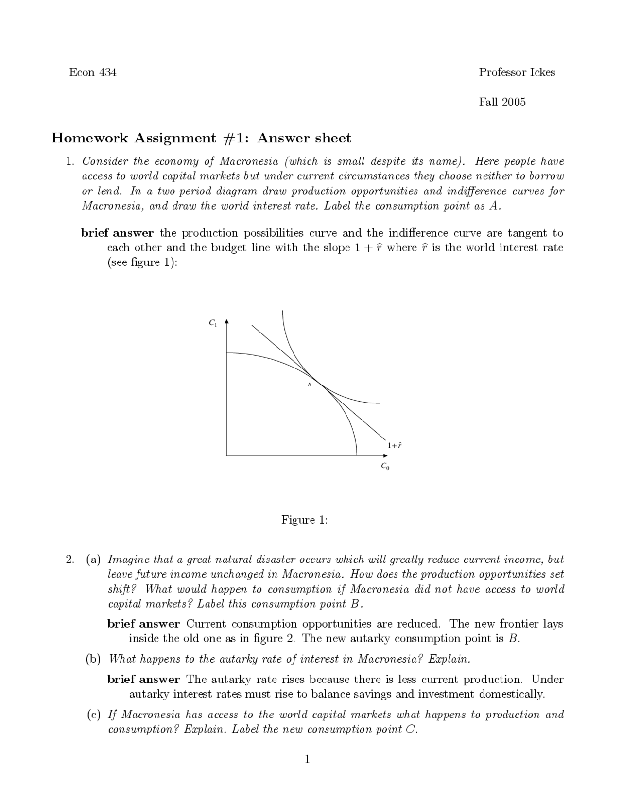 5 Problems On Finance And Macroeconomic With Answers Homework 1