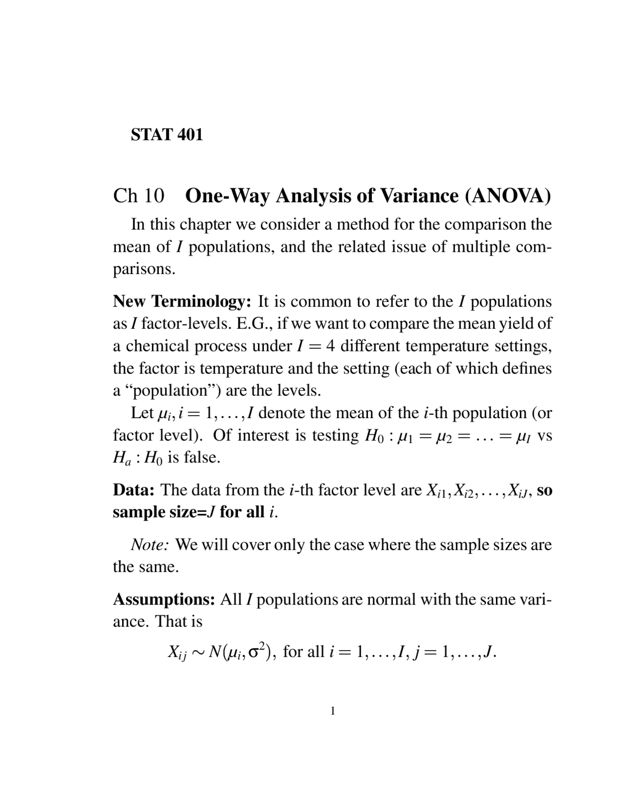 One Way Analysis Of Variance Of Experimental Methods Lecture Slides