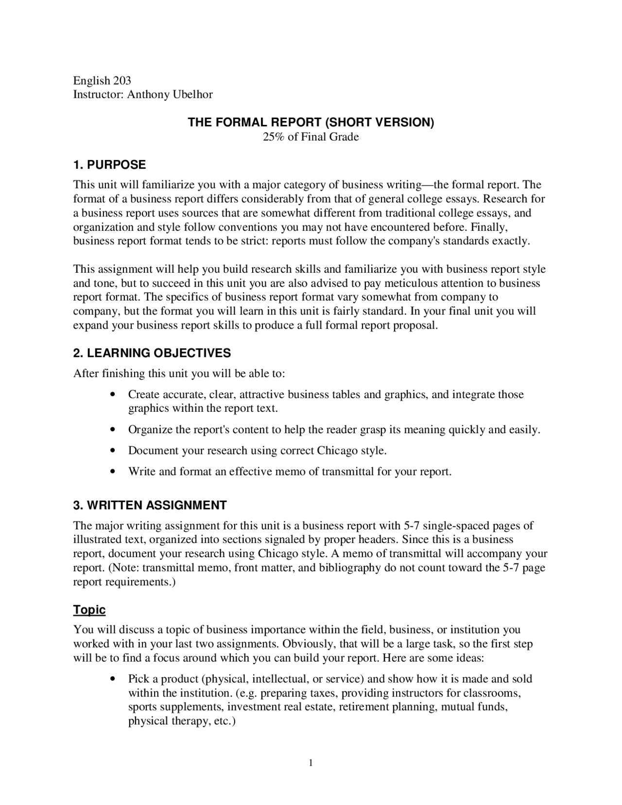 Business Report Writing Examples Business Report Example And Sample 