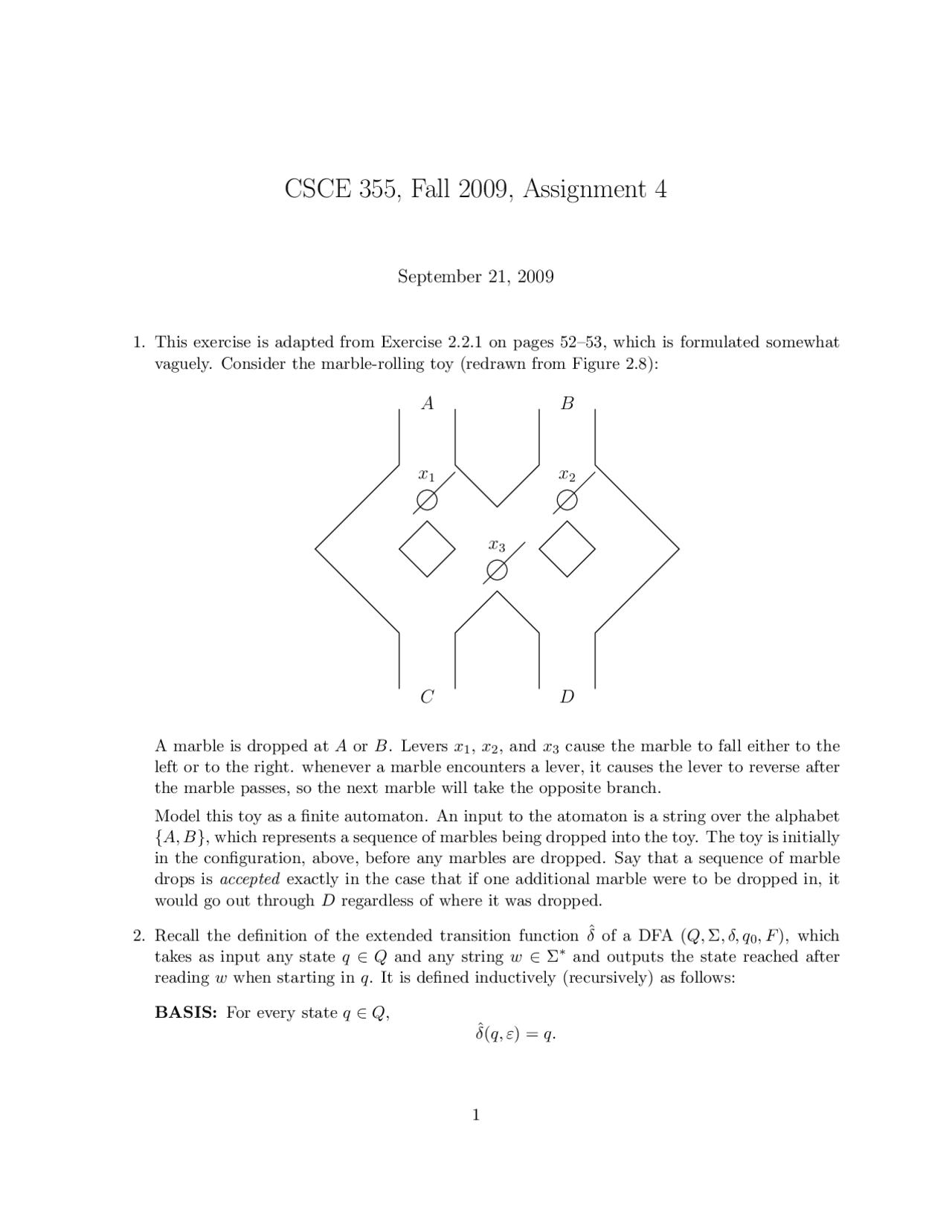 6 Problems On The Foundation Of Computing Worksheet 4 Csce 355