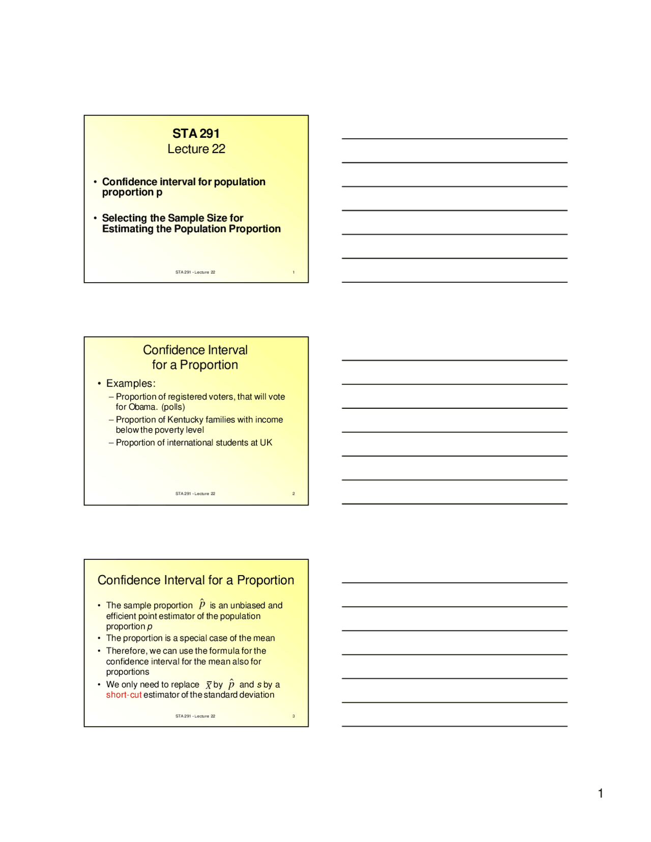 Standard Deviation - Lecture Slides | STA 291 - Docsity