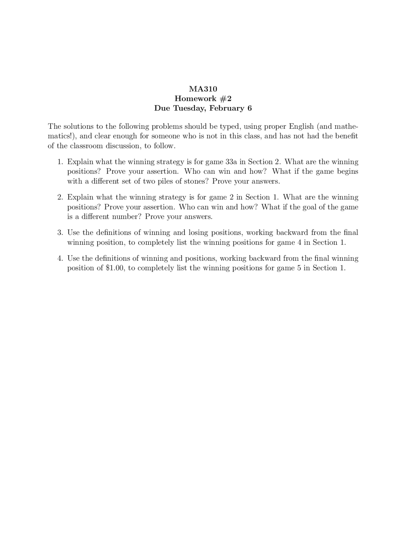 4 Problems on Mathematical Probability - Assignment 2 | MA 310 | Assignments Mathematics | Docsity