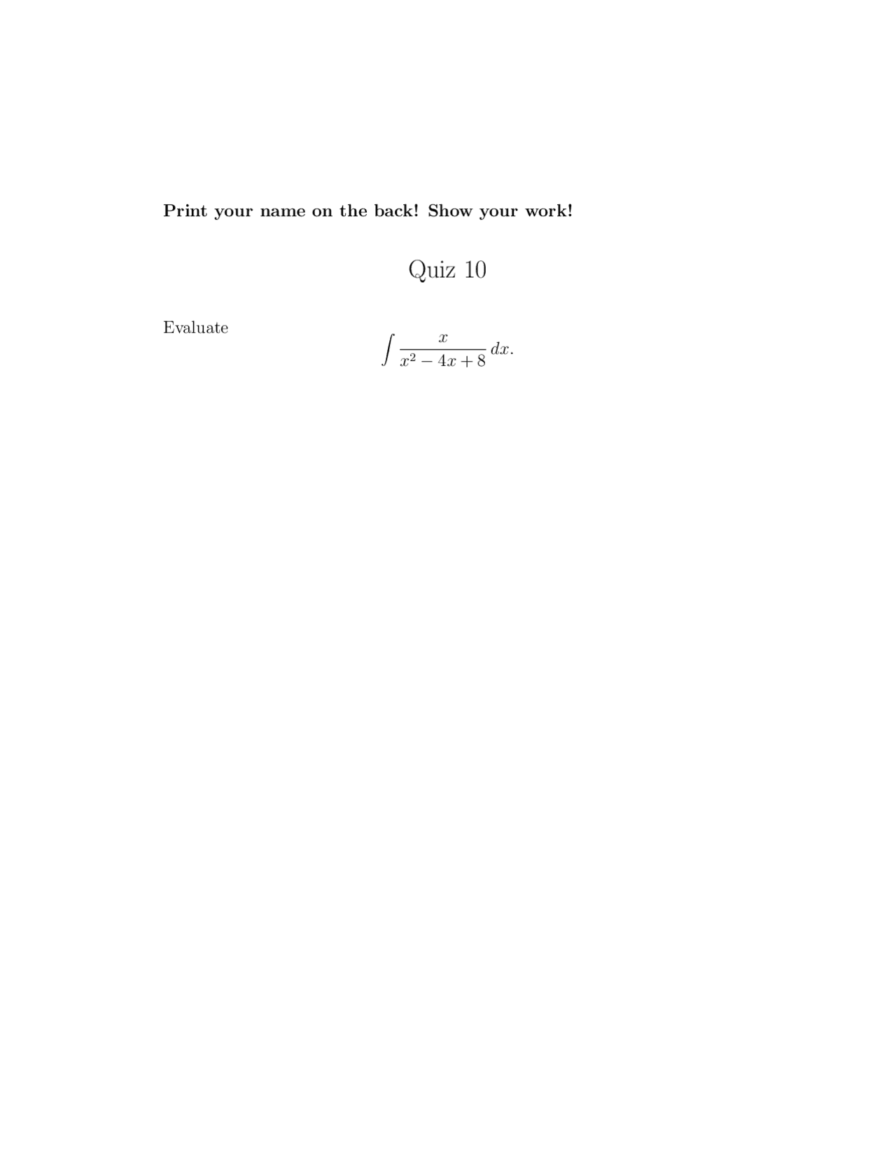 Find Derivation Quiz 10 Calculus Ii Math 142 Docsity