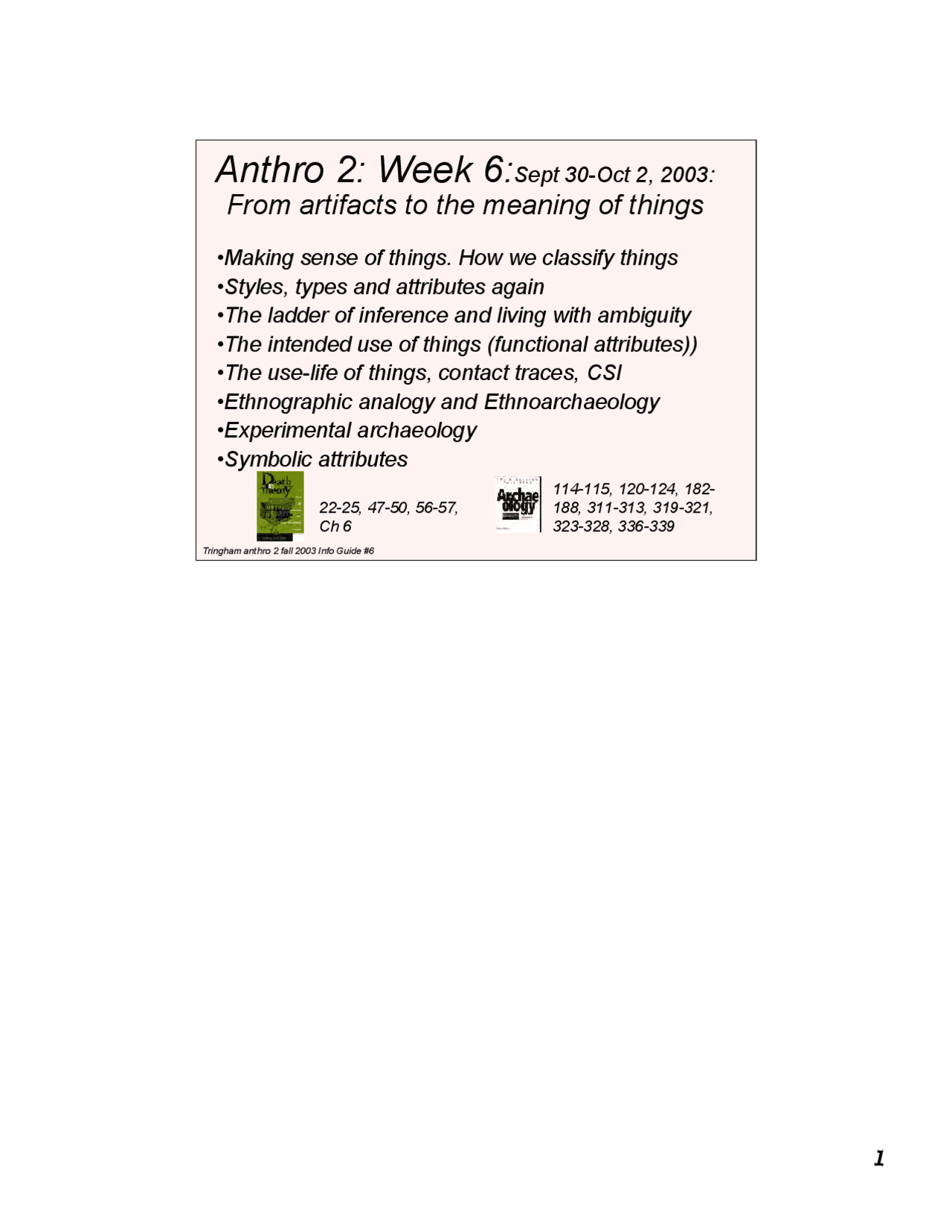 Notes On Introduction To Archaeology Slides Anthro 2ac Docsity