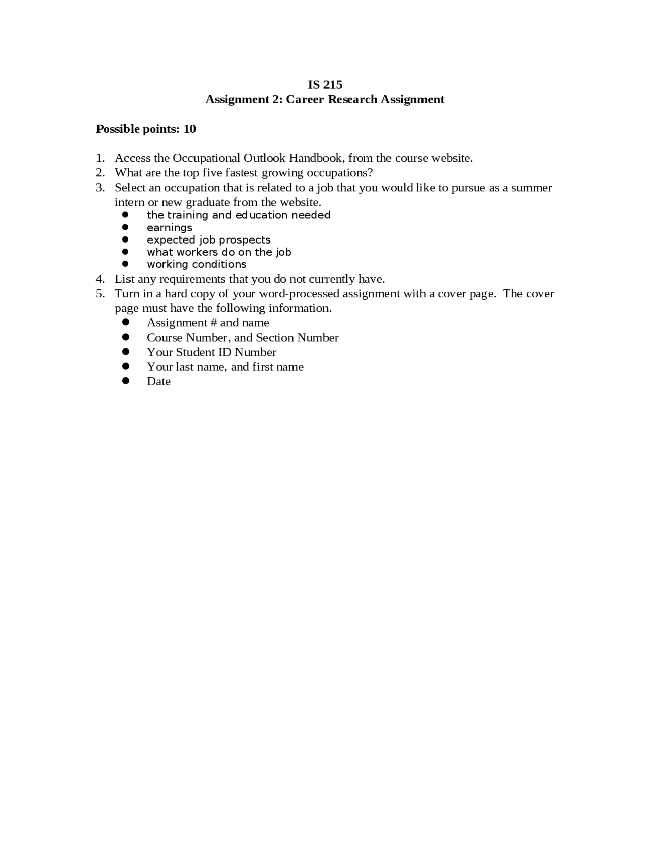 End-User Computing - Career Research Assignment 2 | IS 215 | Assignments Information Technology ...