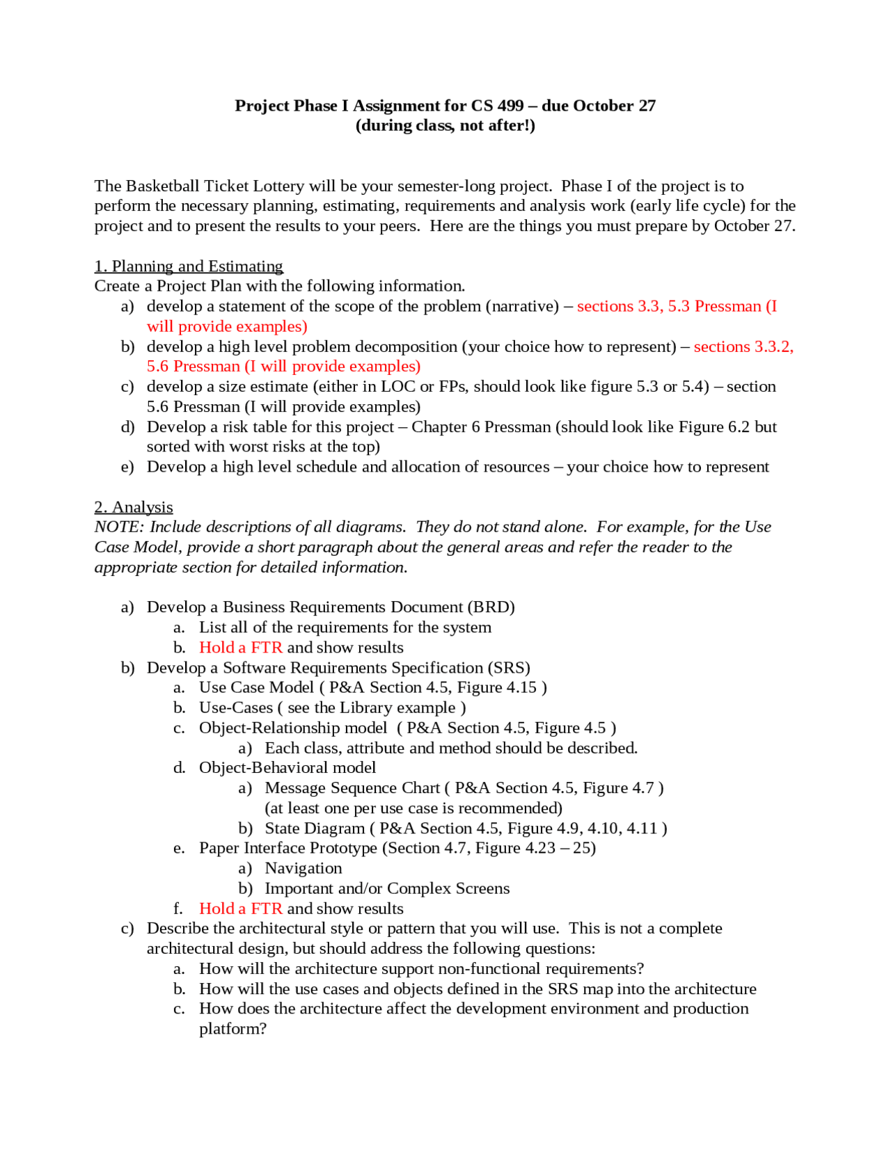 Planning And Estimating Analysis Senior Design Project Cs 499