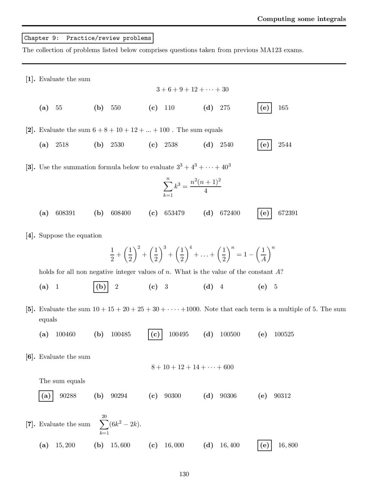 Practice Review Problems Elementary Calculus And Its Applications