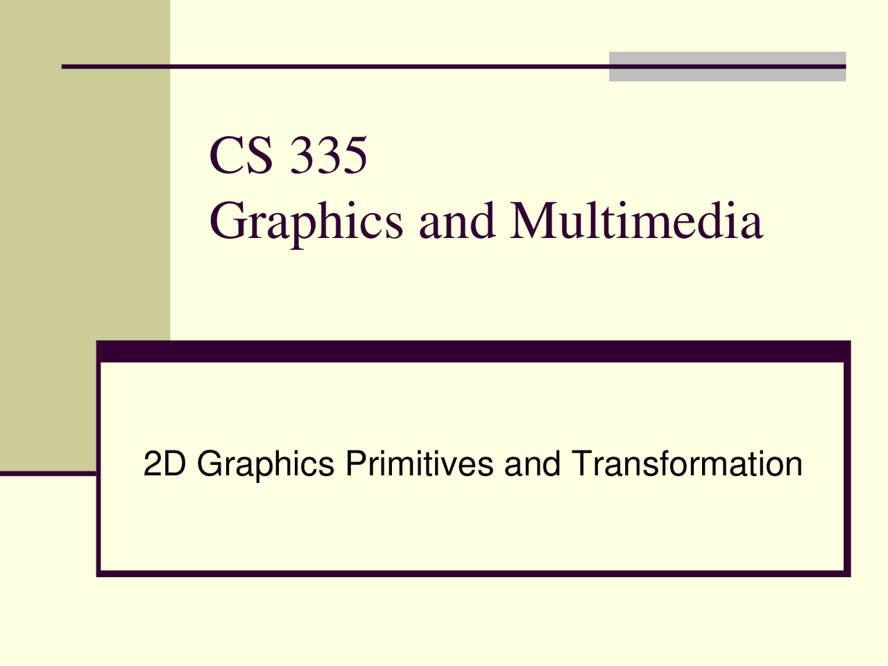 Properties of Vector Cross Product in Graphics and Multimedia | CS 335 - Docsity