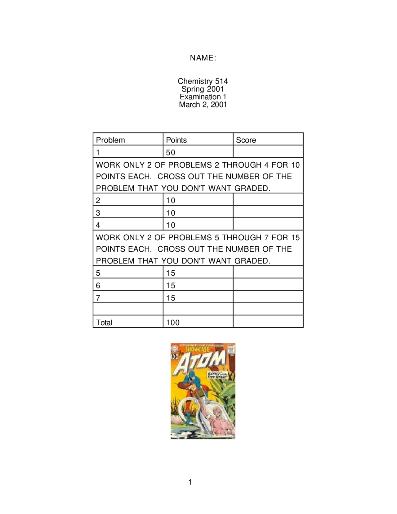 Exam 1 For Descriptive Inorganic Chemistry Che 514 Docsity