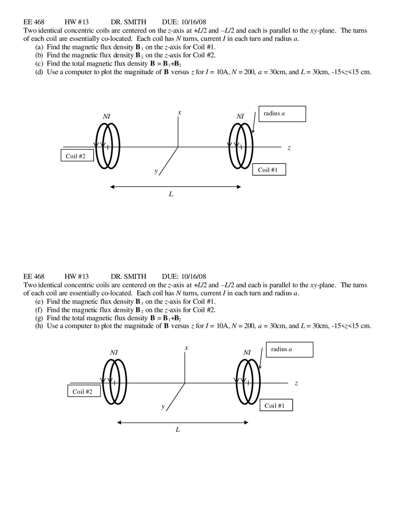 Homework 13 Questions Introduction To Engineering Electromagnetics