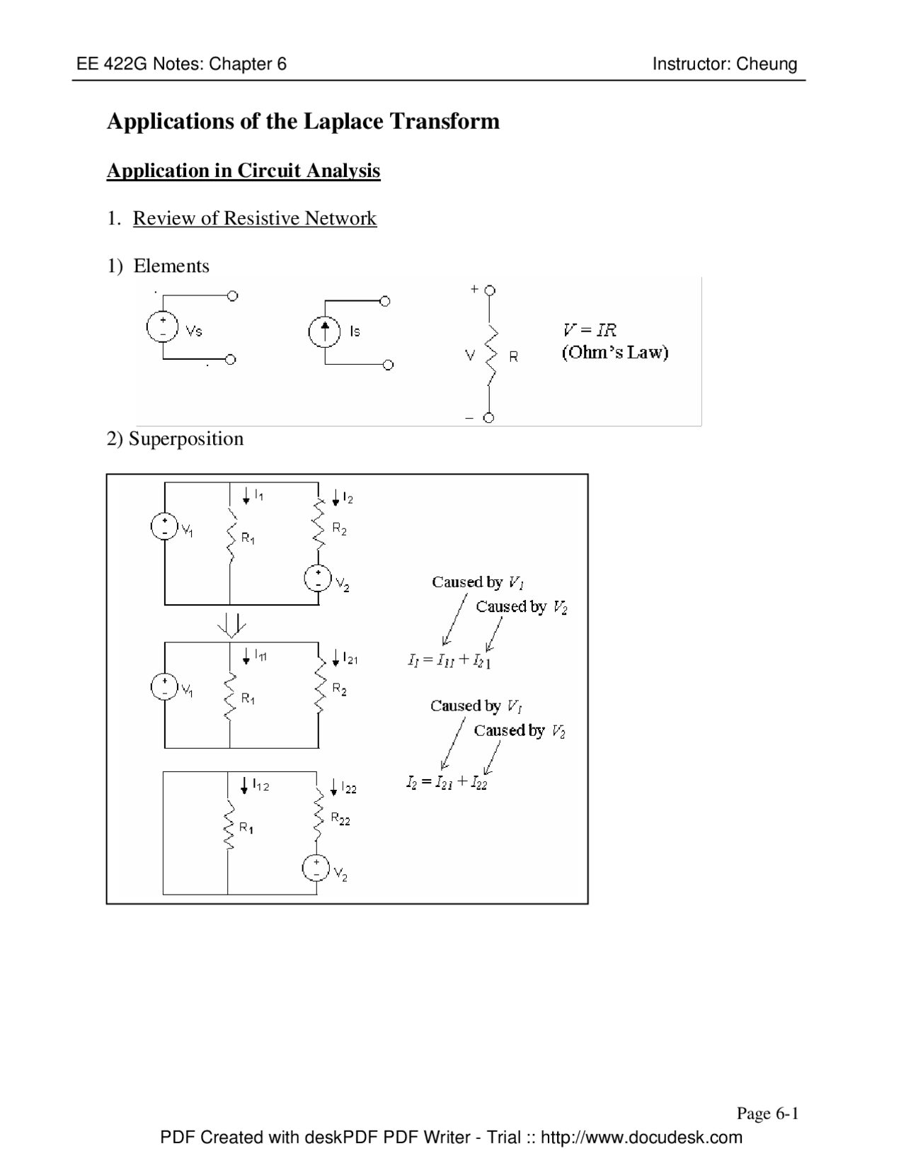 Applications of the Laplace Transform - Lecture Notes | EE 422G - Docsity Applications of the Laplace Transform - Lecture Notes | EE 422G - Docsity