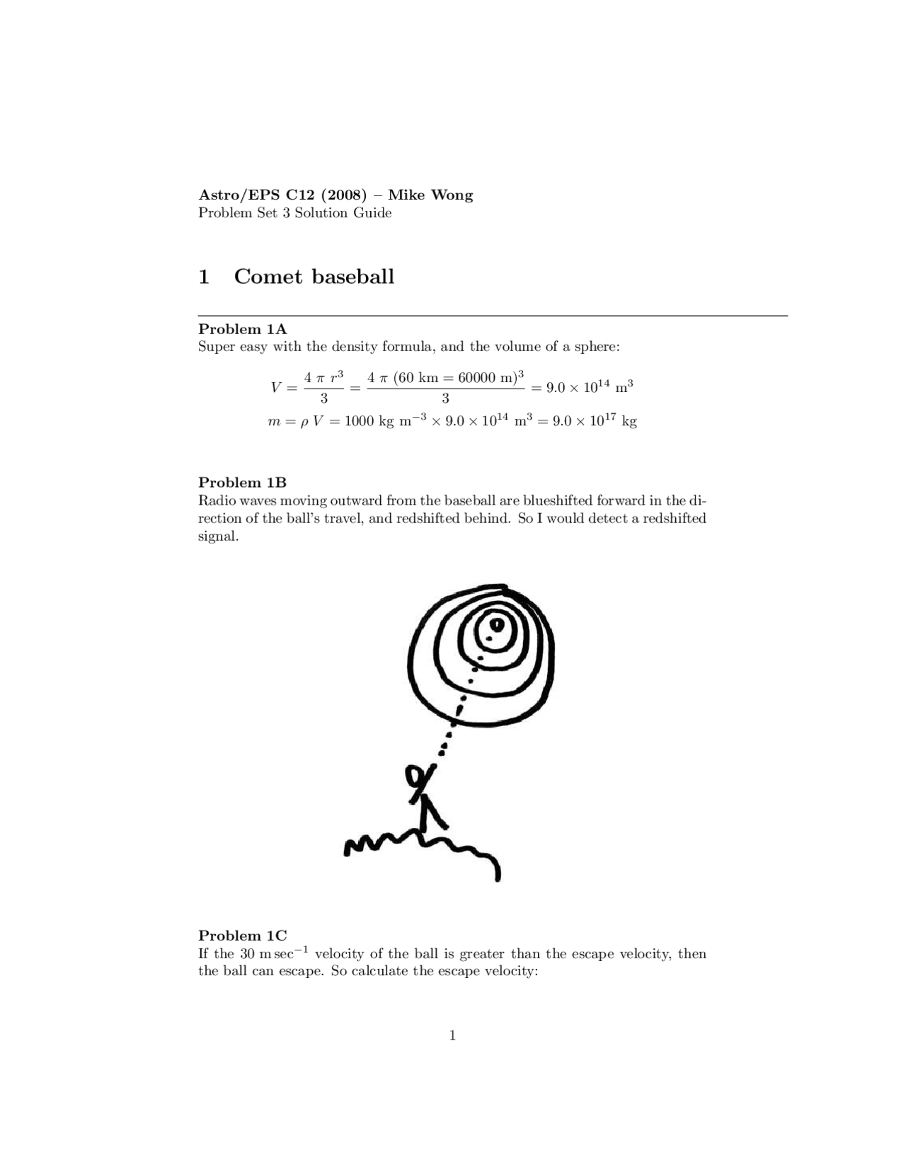 The Planets Problem Set 3 Solution Guide 2008 Astron C012 Docsity