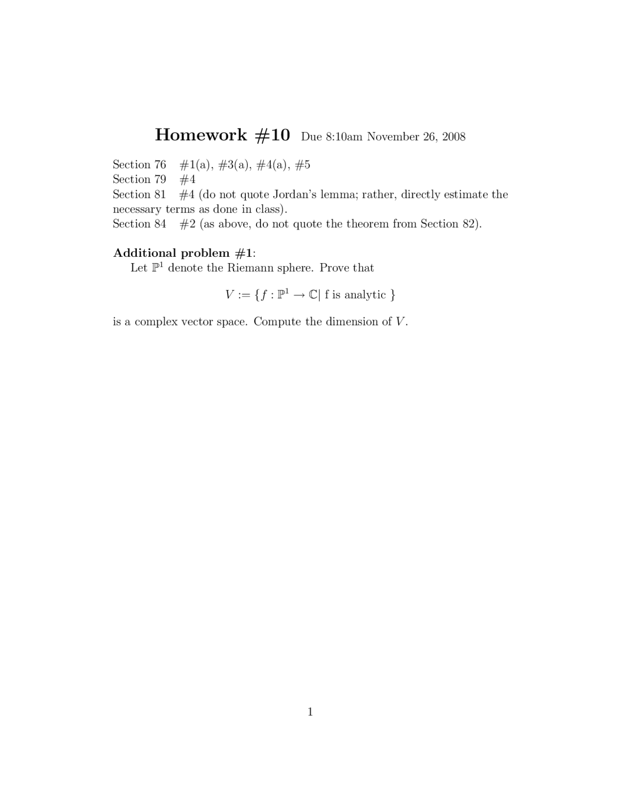 Introduction To Complex Analysis Questions For Assignment 10 Math