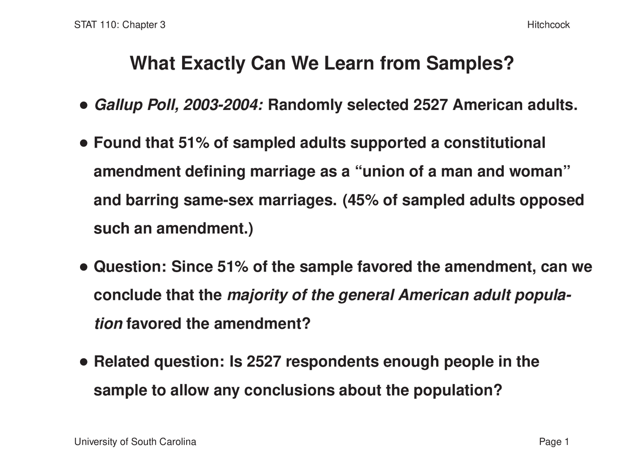 What Exactly Can We Learn From Samples Statistical Reasoning Stat
