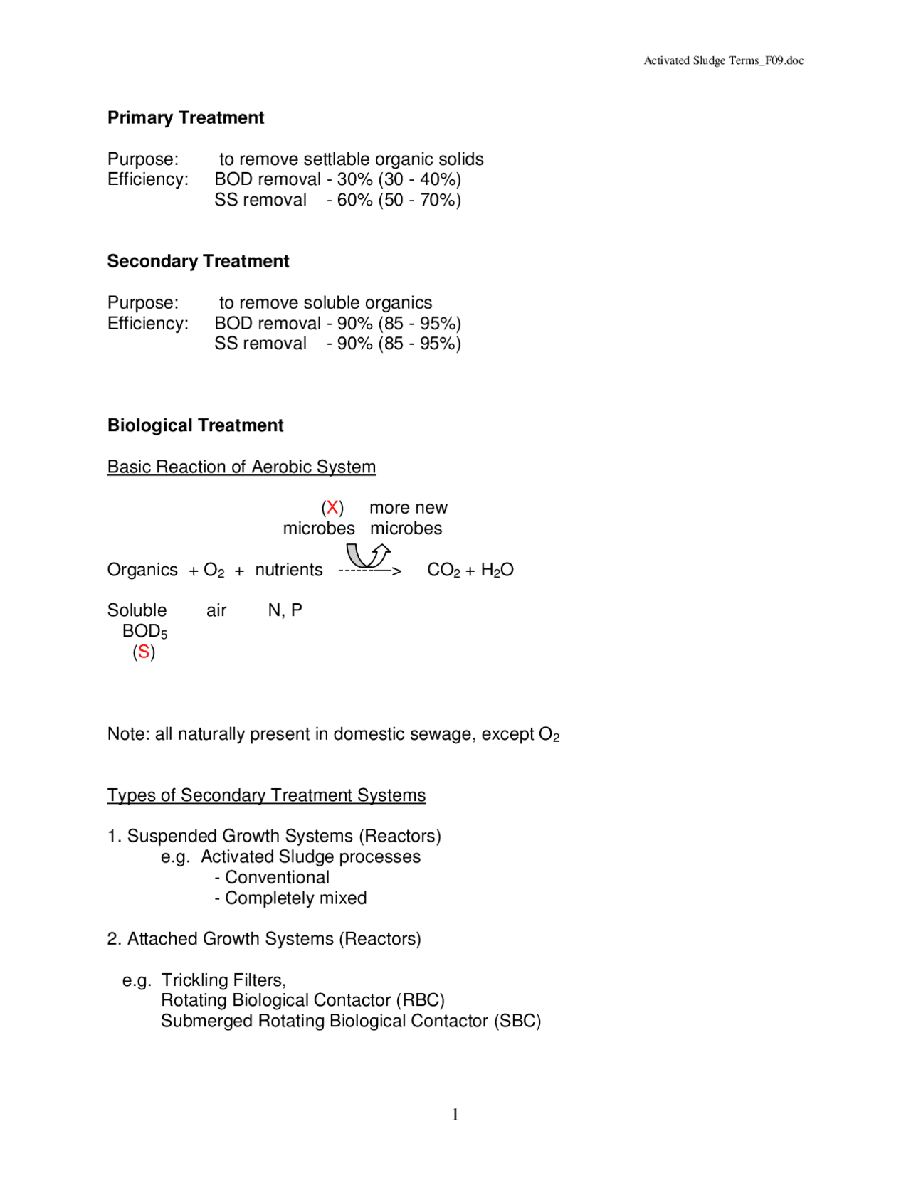 Organic Solids - Introduction to Environmental Engineering - Handout ...