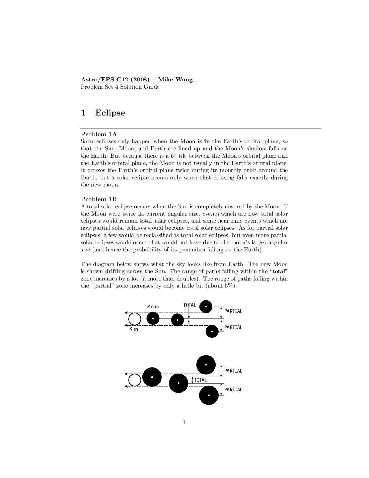 Problem Set 4 Solution Guide The Planets Astron C012 Docsity