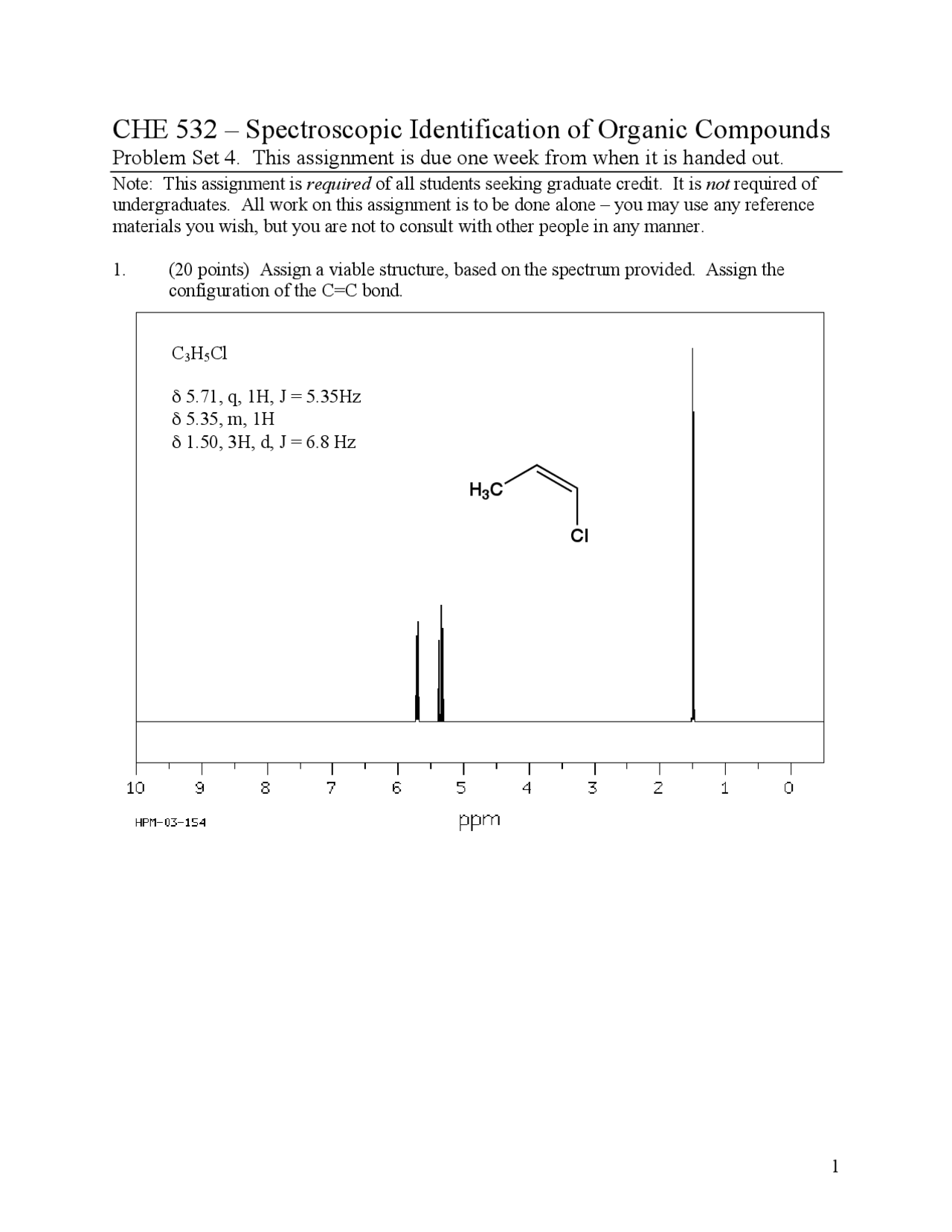 Spectroscopic Identification of Organic Compounds: Problem Set 4 - Prof ...