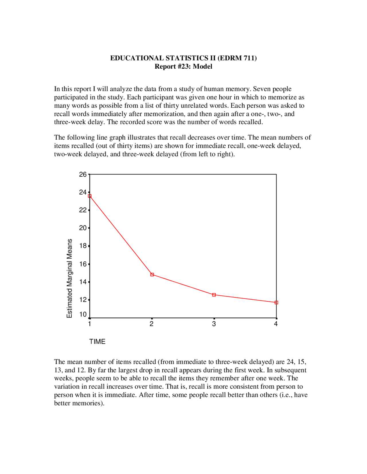 Project Report 23 Models Education Statistics Ii Edrm 711 Docsity