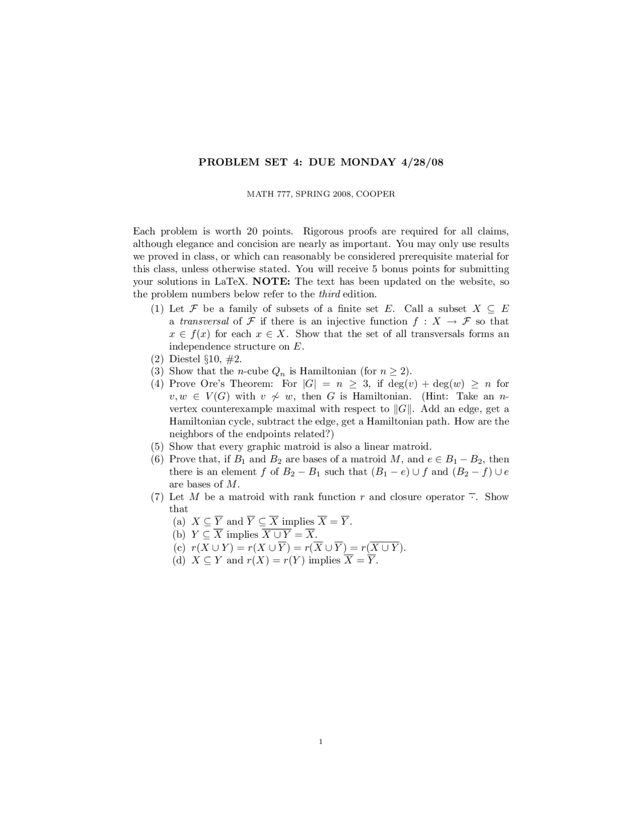 7 Problems On Hamiltonian And Graphic Functions Assignment 4 Math