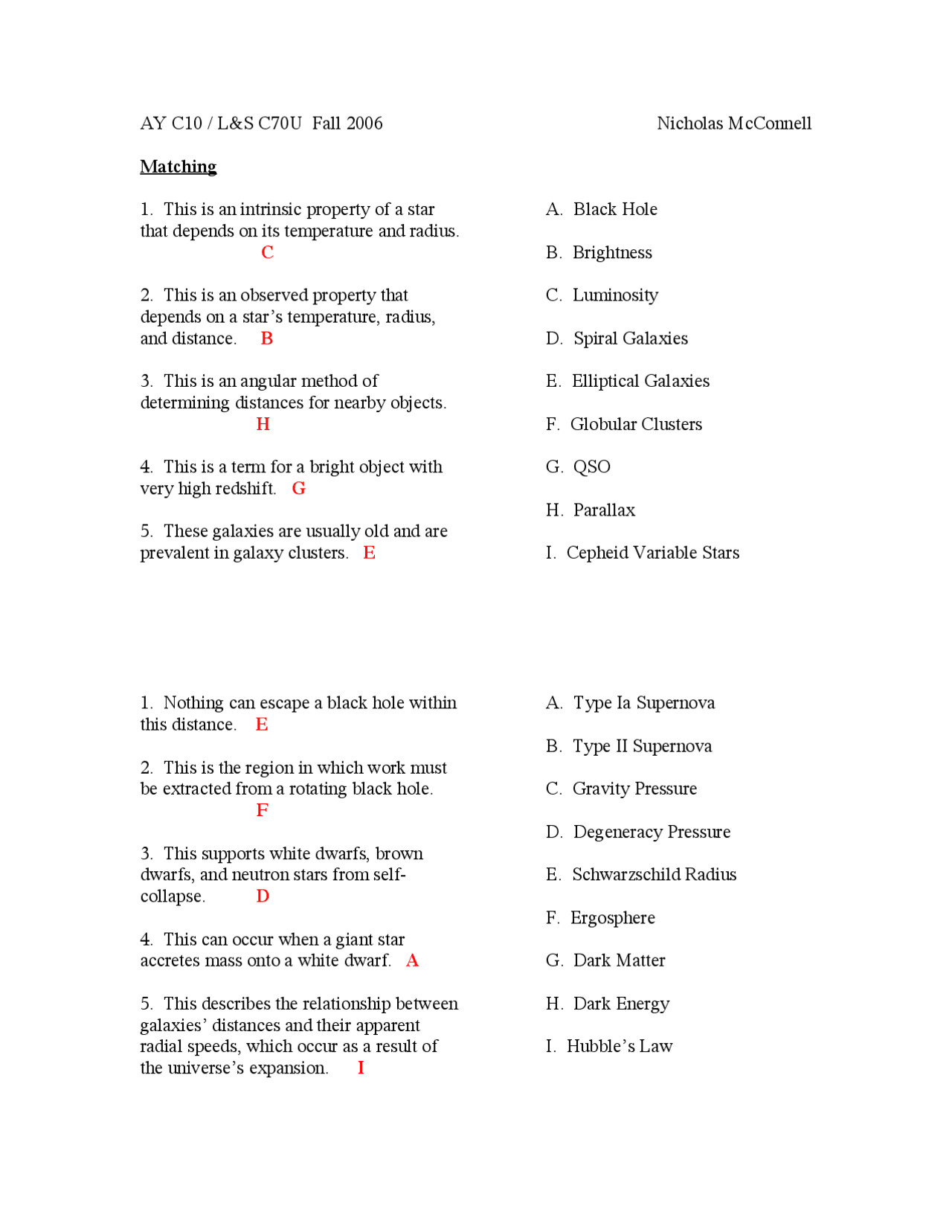 14 Solved Questions Final Exam Introduction To General Astronomy L