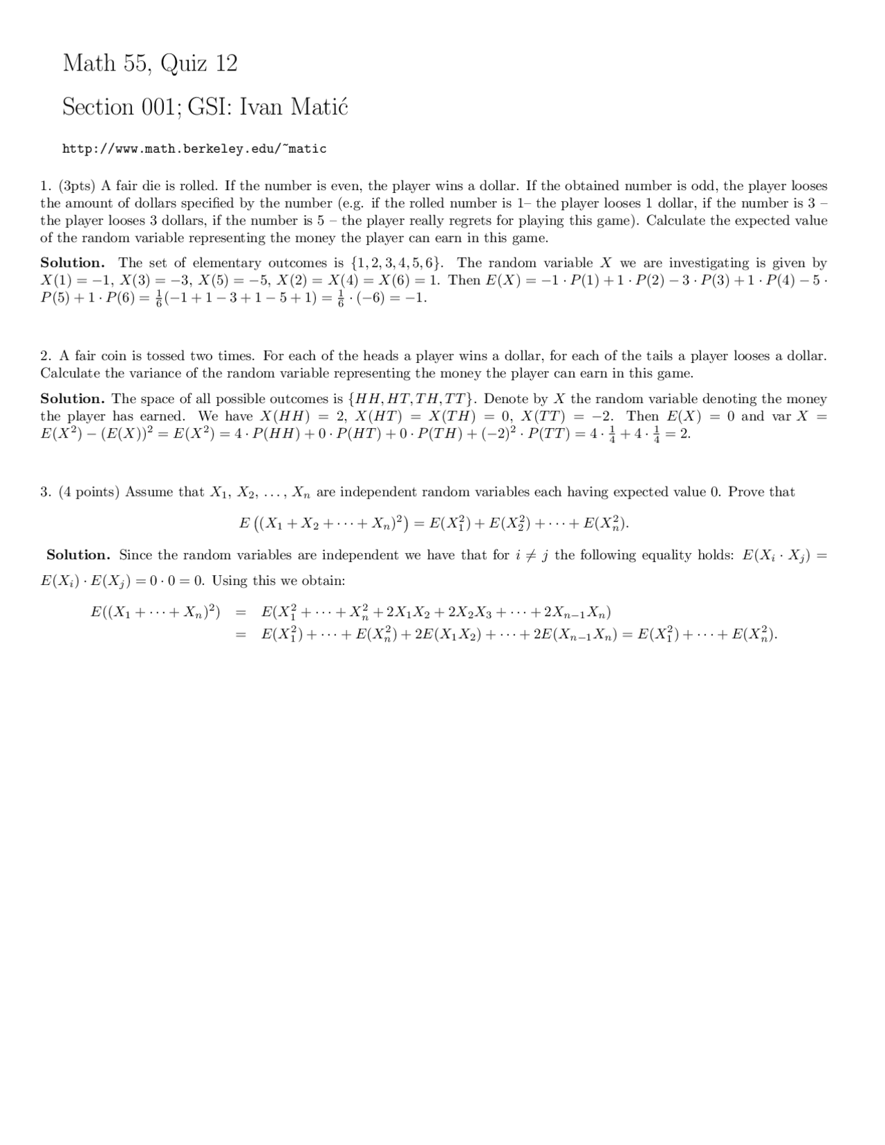 Quiz 12 Questions For Discrete Mathematics Math 055 Docsity