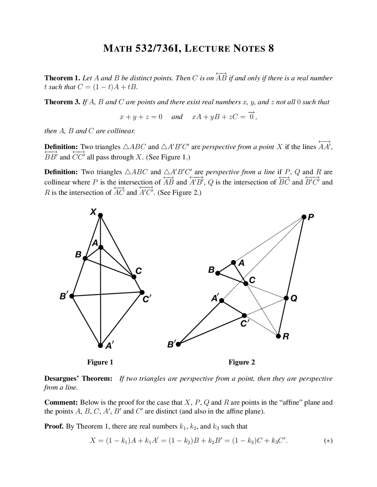 3 Solved Theorem On Modern Geometry Math 532 Docsity