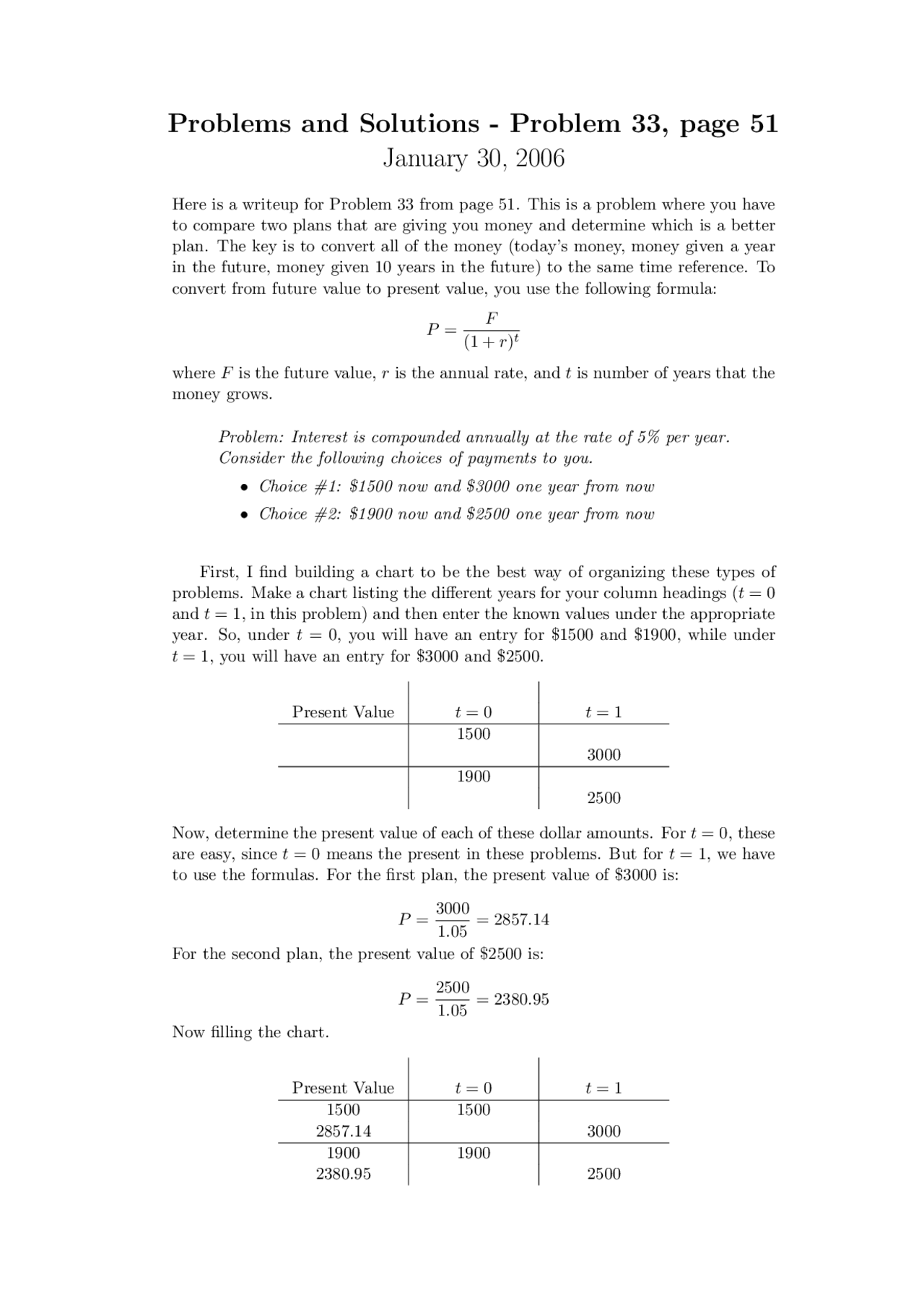 Comparing the Value of Two Financial Plans with Different Payments | Assignments Mathematics ...