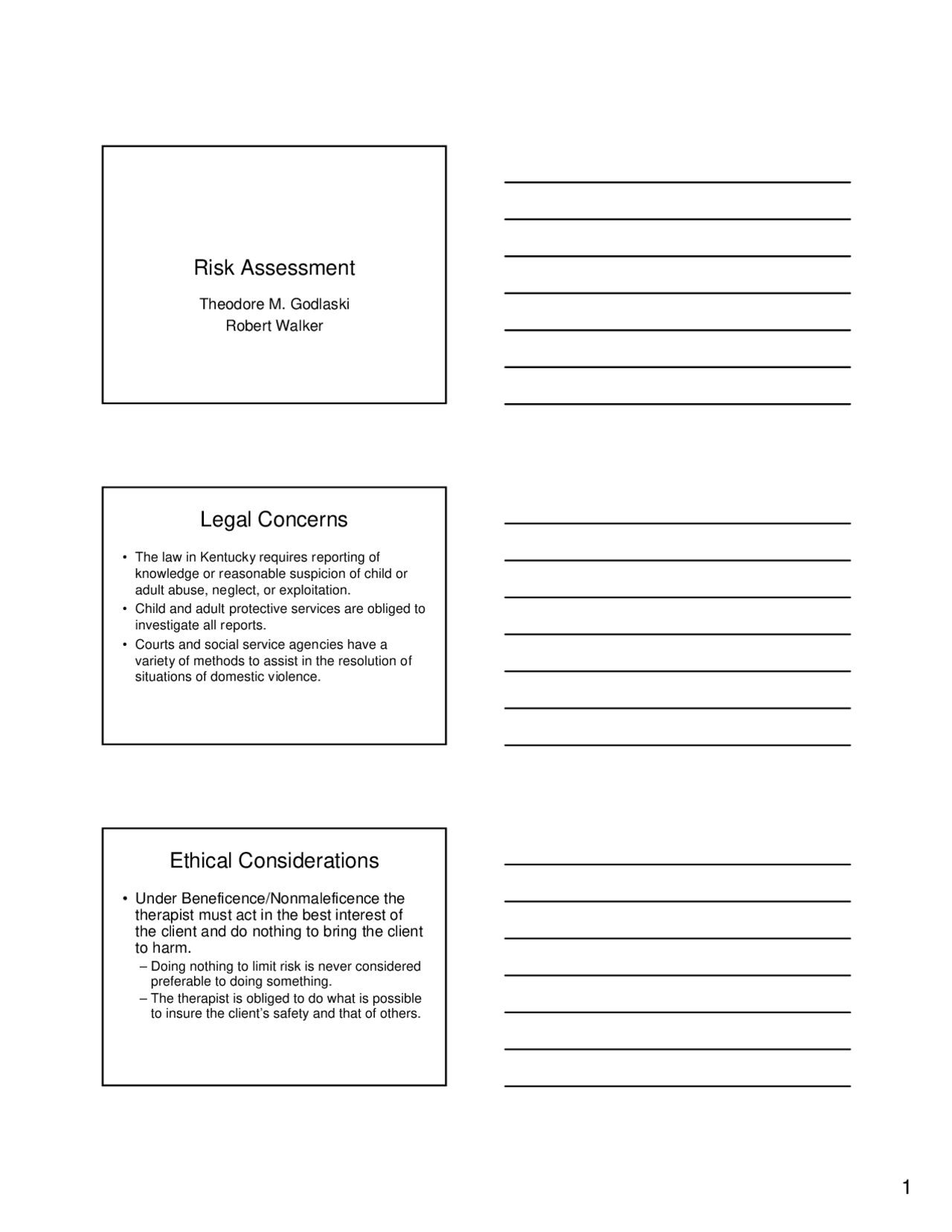 Risk Assessment Legal Concerns Lecture Slides Sw 702 Docsity
