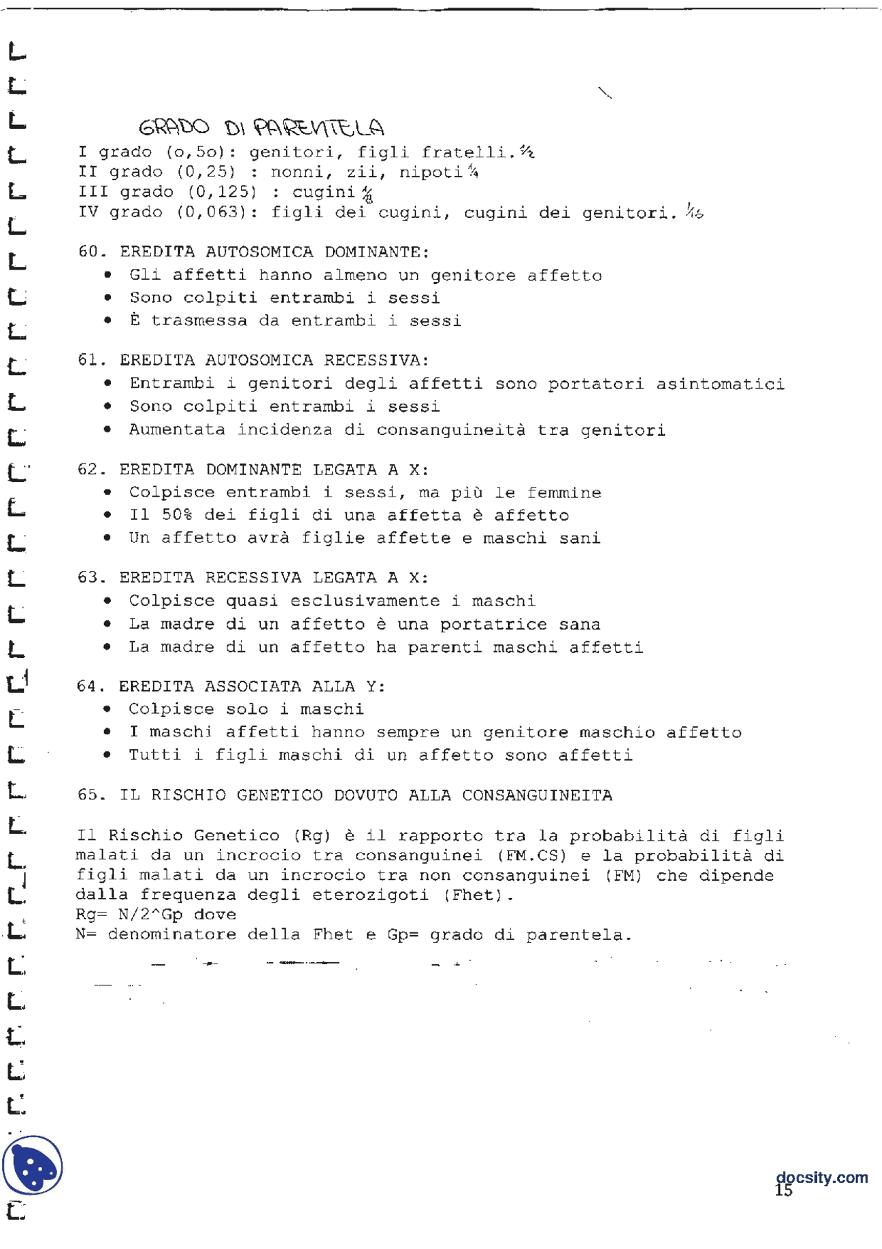 Appunti Di Genetica Parte 2 Docsity