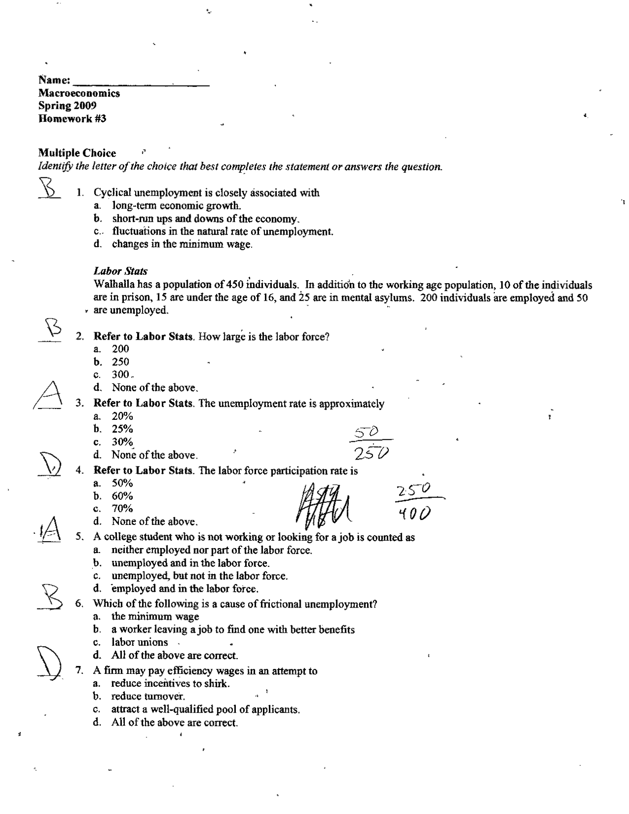 Homework 3 Mcqs With Answers Principles Of Macroeconomics Econ 2105
